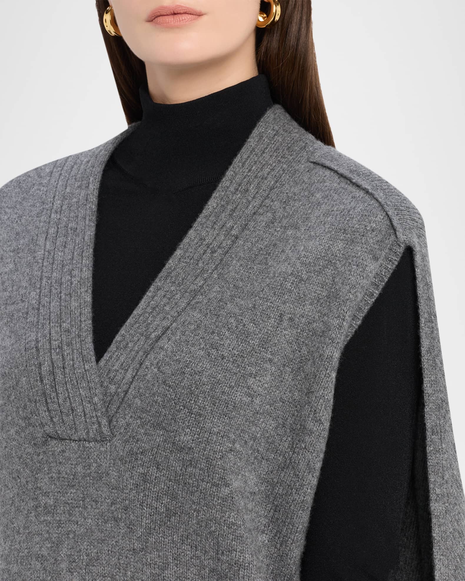 MARIA MCMANUS Wool and Cashmere Cocoon Cape | Neiman Marcus