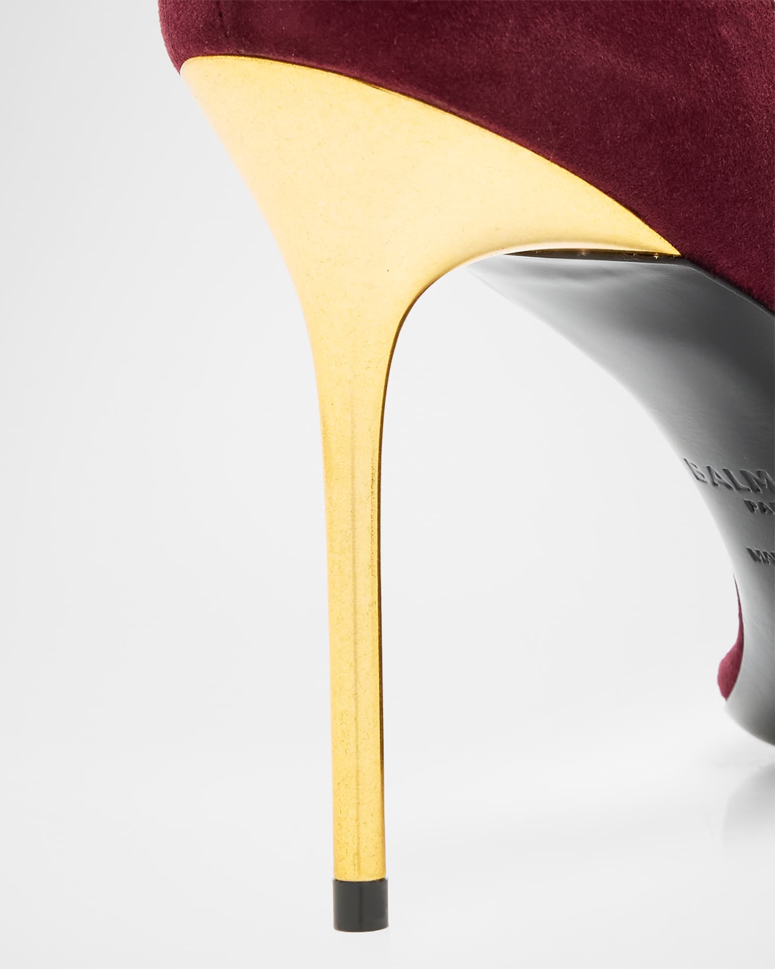 Balmain Suede Ankle-Strap Sandals | Neiman Marcus