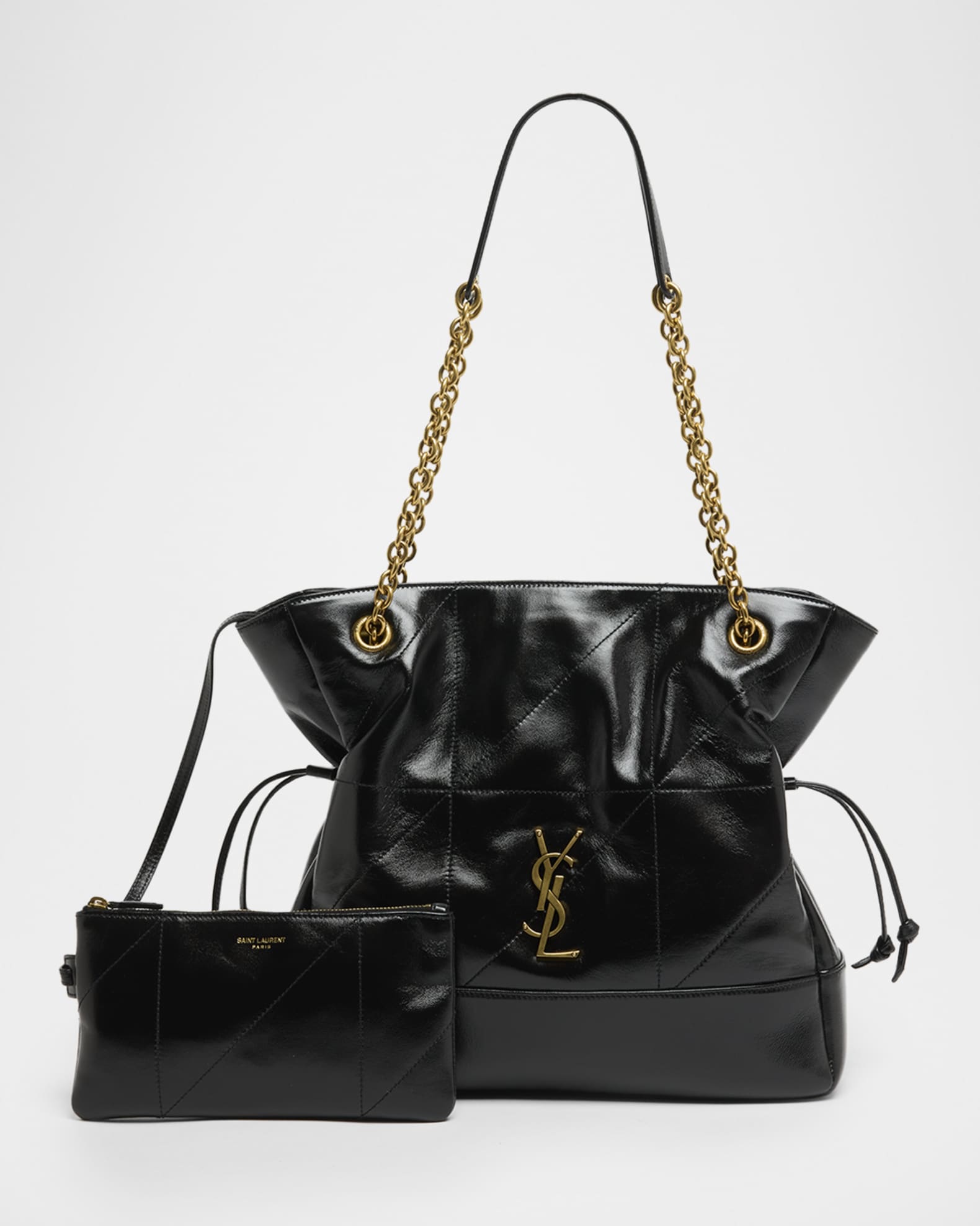 Saint Laurent Jamie 4.3 Small YSL Shopper Tote Bag in Leather | Neiman ...