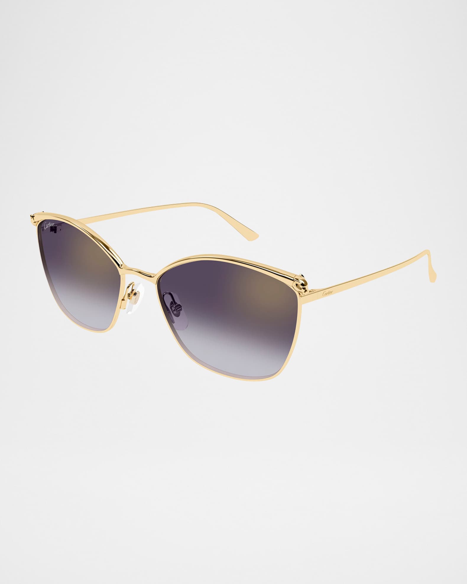 Cartier Panthère Cat-Eye Metal Sunglasses | Neiman Marcus