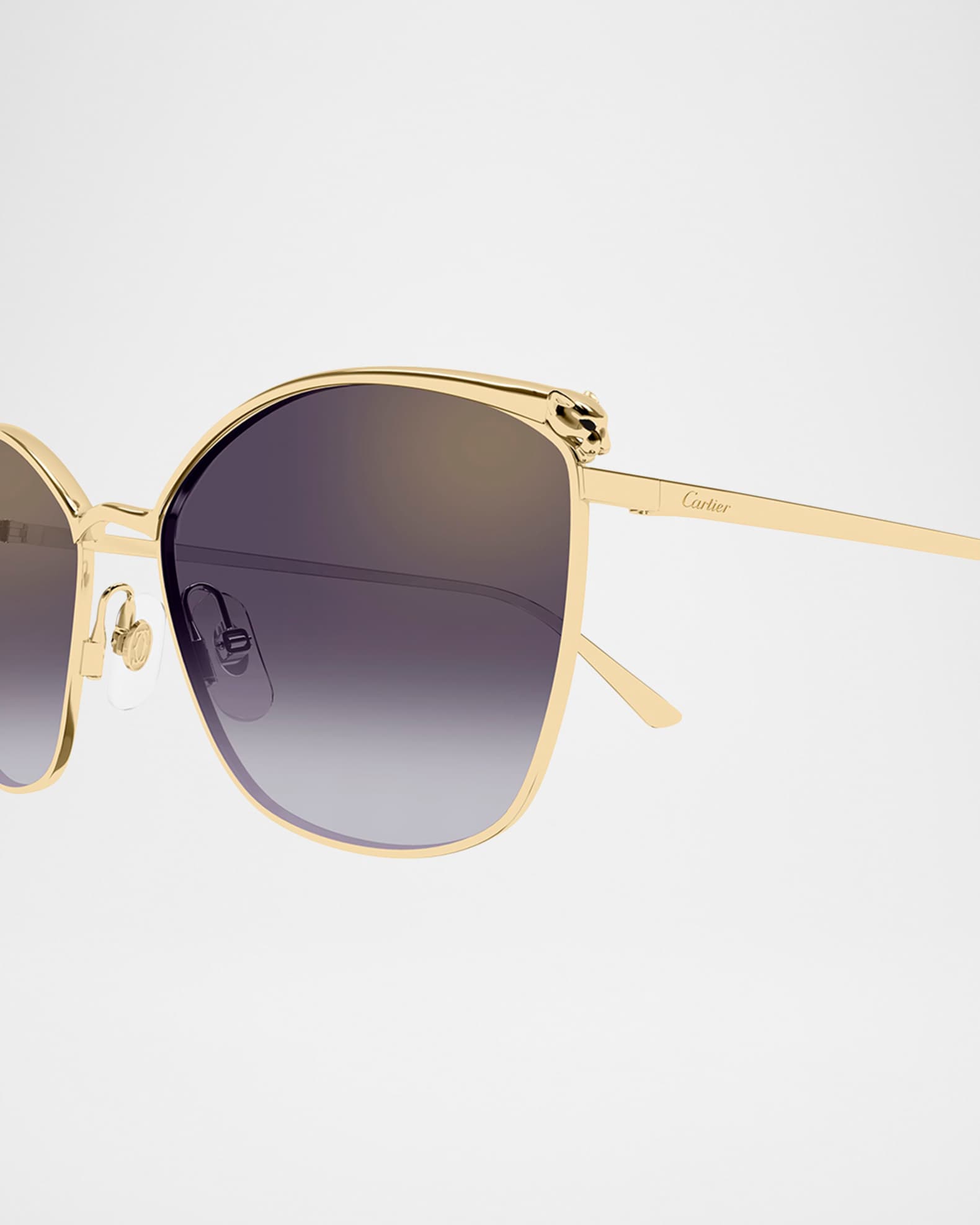 Cartier Panthère Cat-Eye Metal Sunglasses | Neiman Marcus