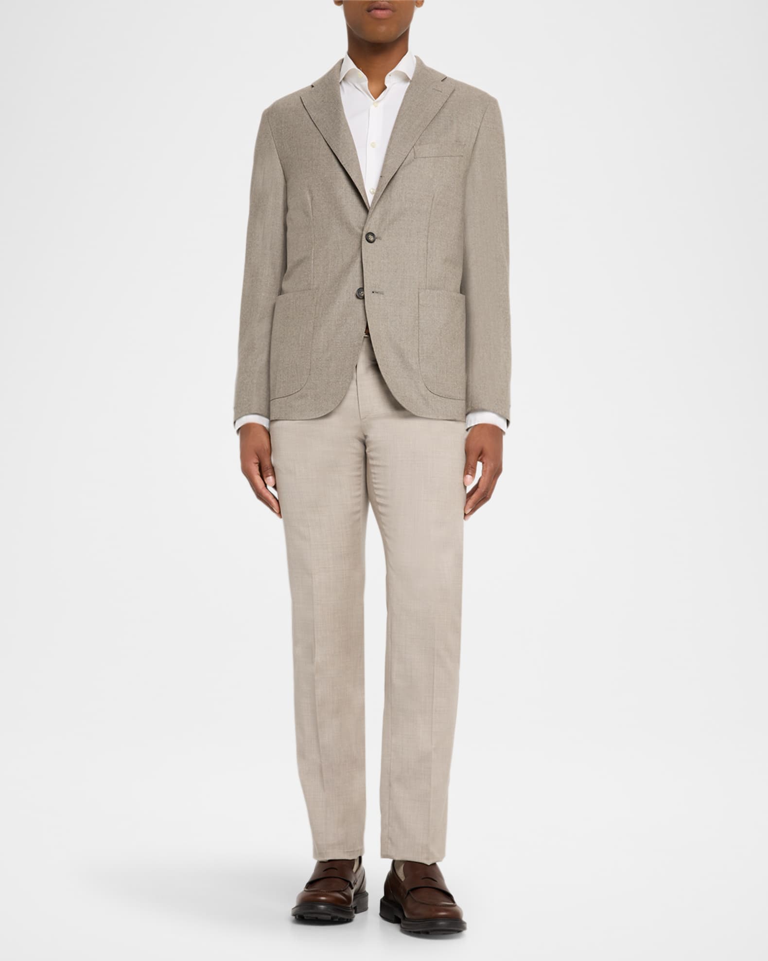 Eton Men's Wool Flannel Deconstructed Blazer Jacket | Neiman Marcus