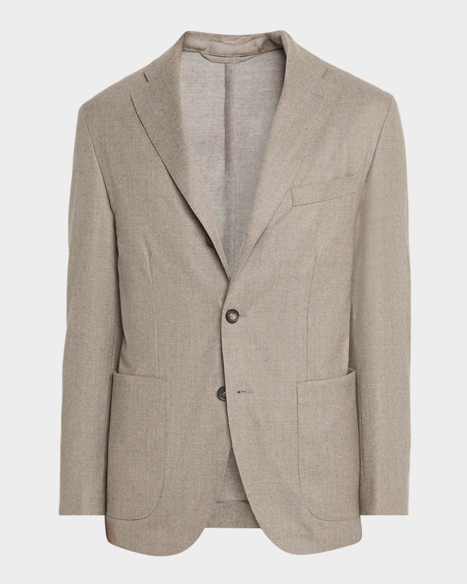 Eton Men's Wool Flannel Deconstructed Blazer Jacket | Neiman Marcus