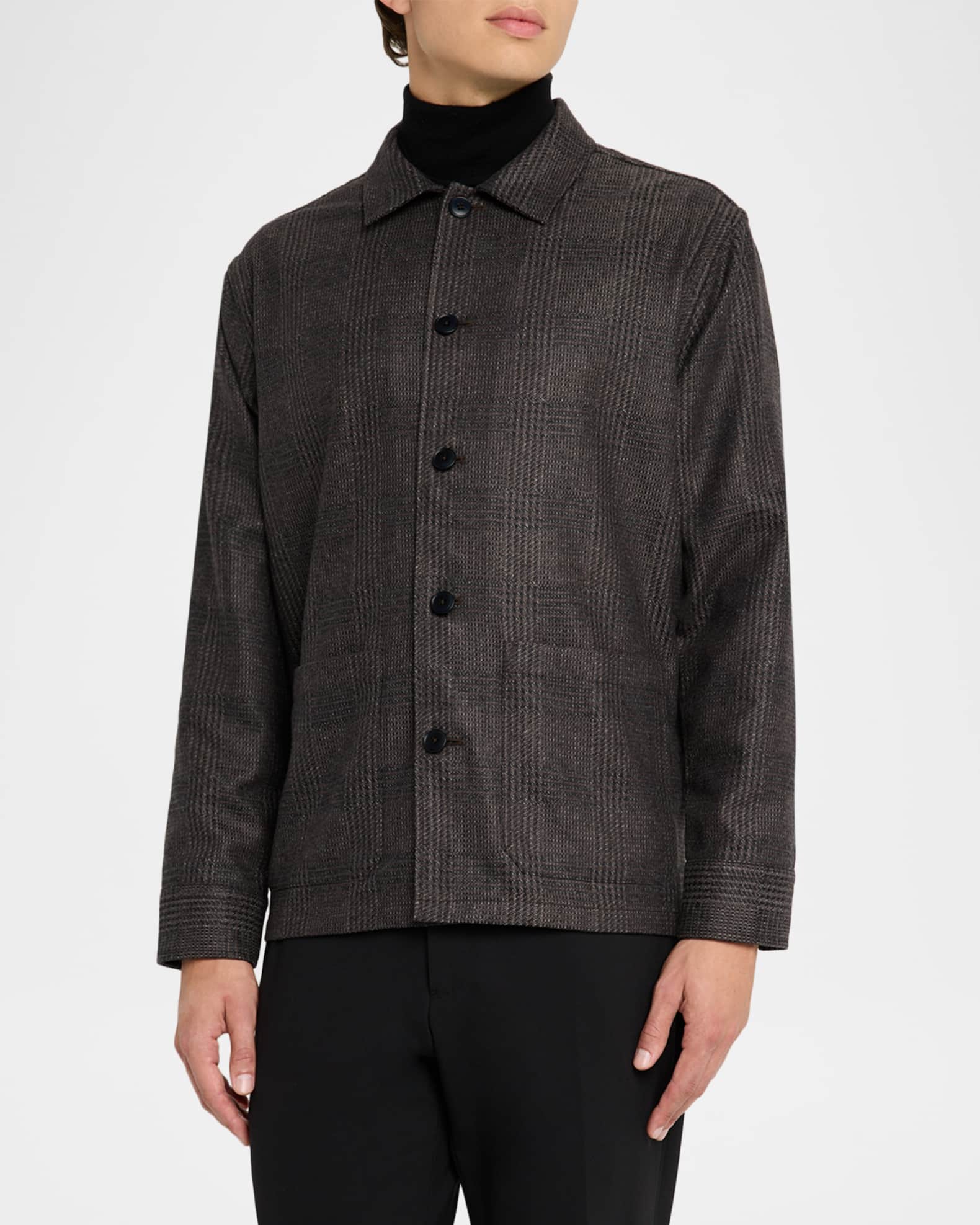 Eton Men's Check Wool-Cashmere Chore Jacket | Neiman Marcus