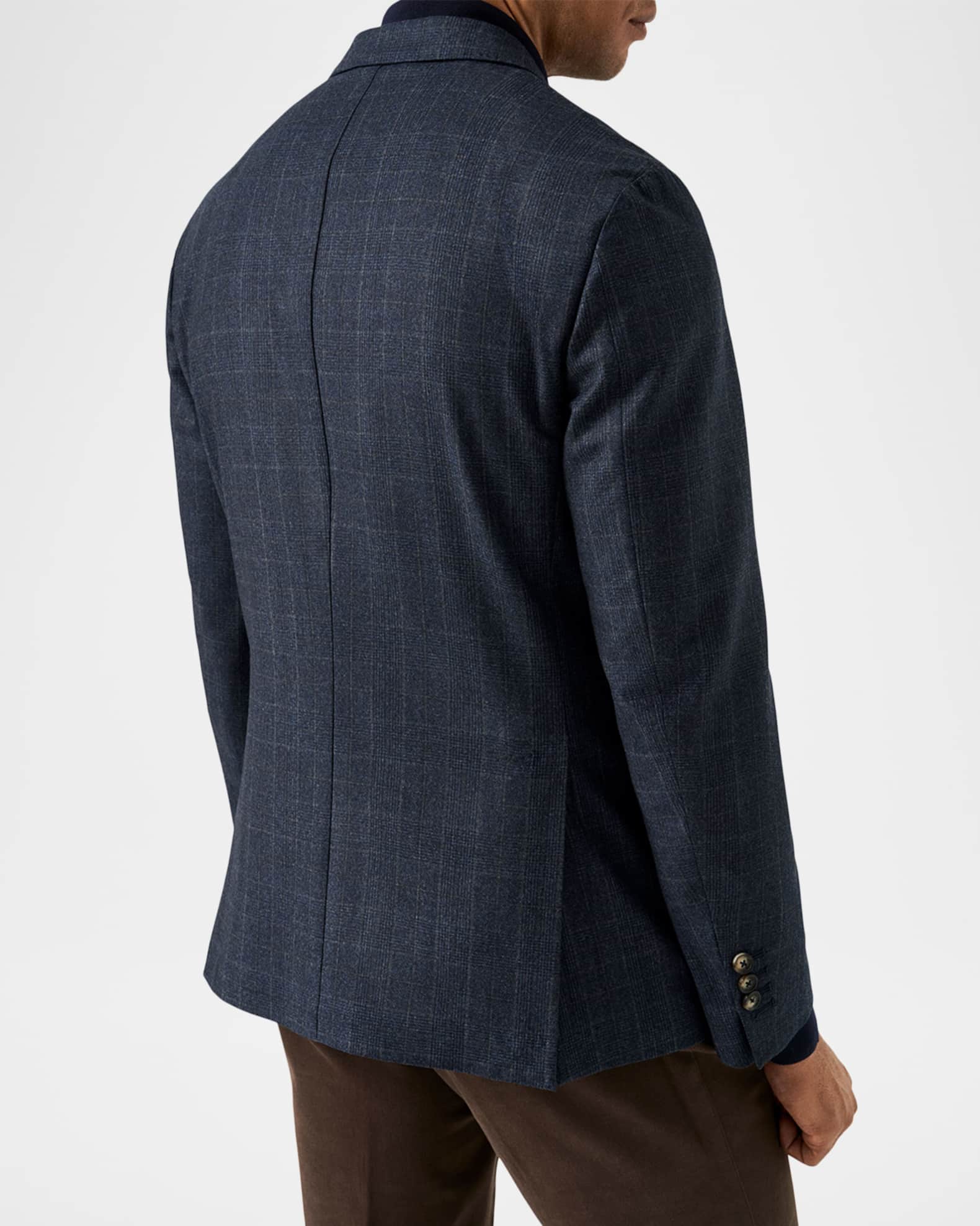 Eton Men's Wool Check Deconstructed Blazer Jacket | Neiman Marcus