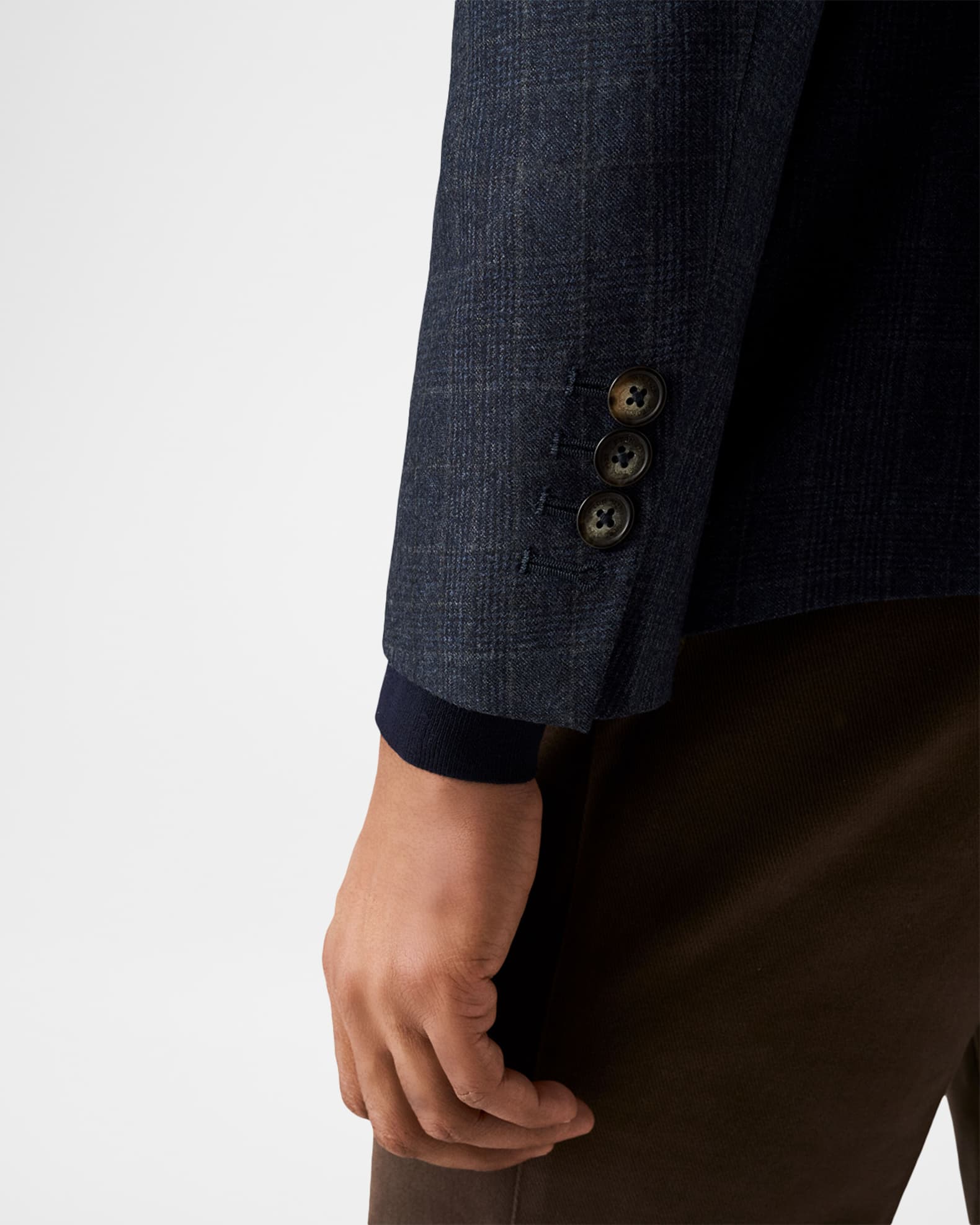 Eton Men's Wool Check Deconstructed Blazer Jacket | Neiman Marcus