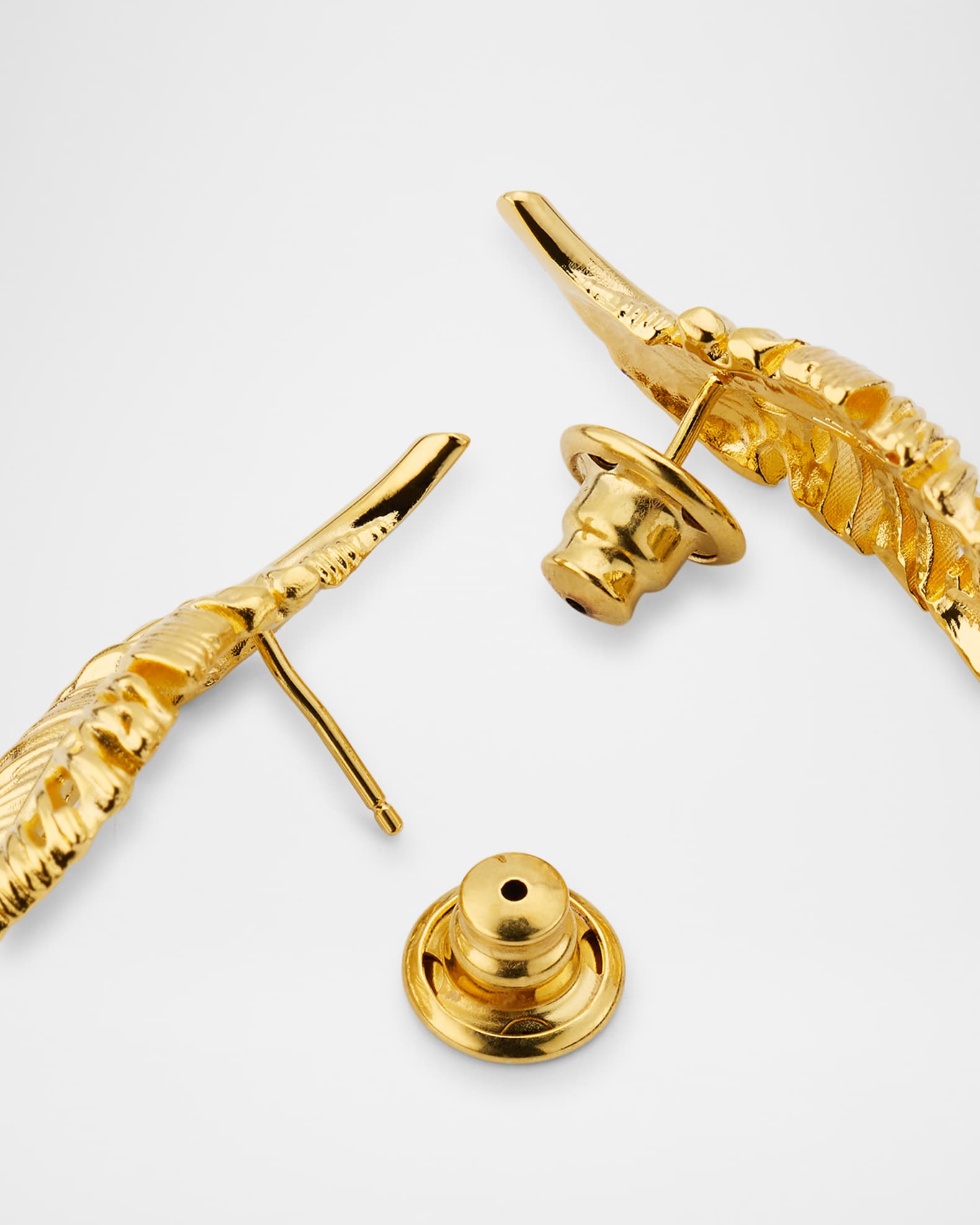 Oscar de la Renta Small Feather Earrings | Neiman Marcus