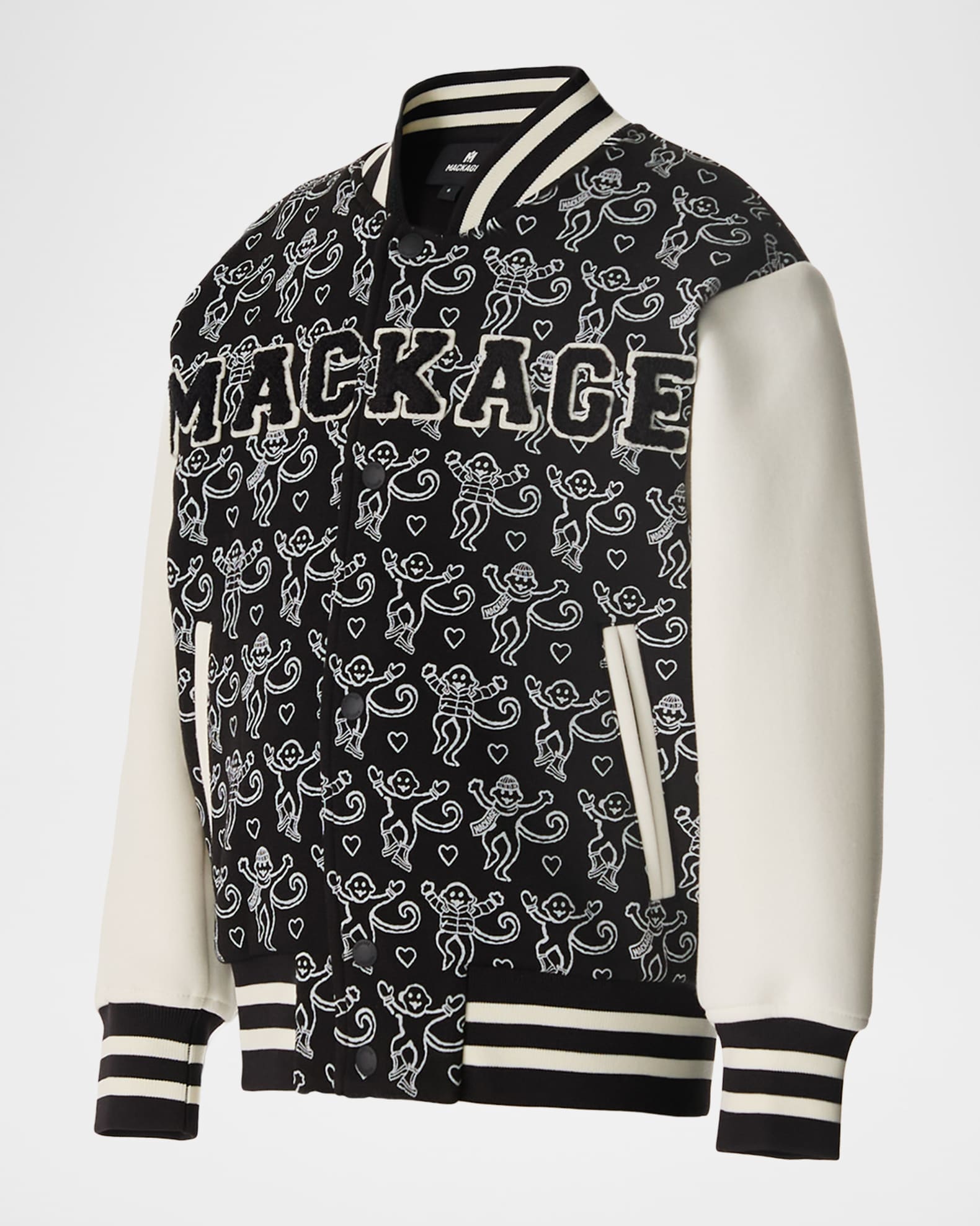 Mackage x Roller Rabbit Kid's NELS Varsity Bomber Jacket, Size 8-12 ...