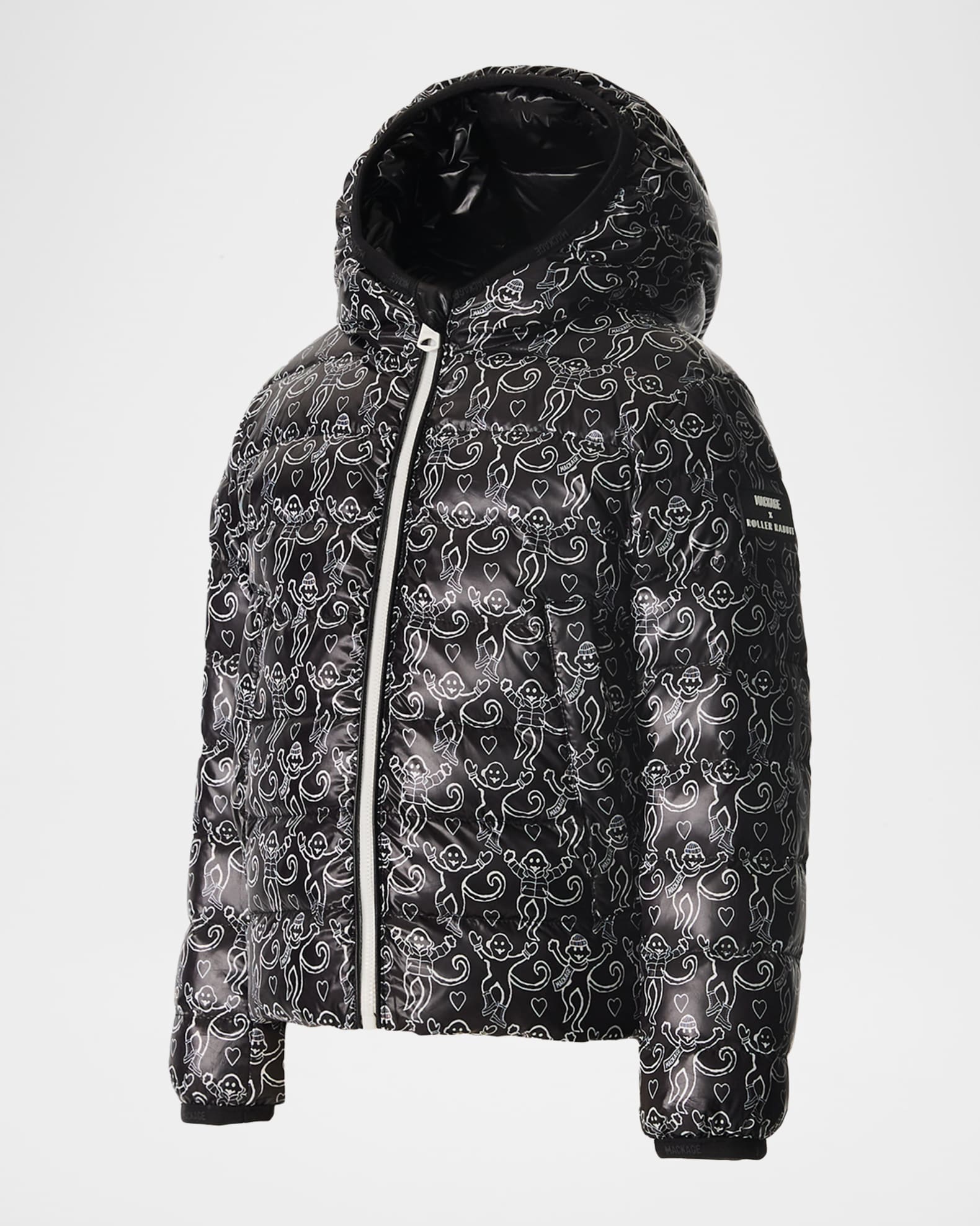 Mackage x Roller Rabbit Girl's Reversible Hooded Down Jacket, Size 8-14 ...