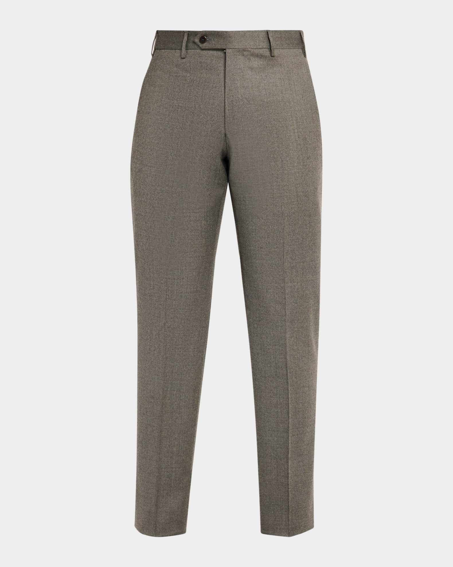 Zanella Men's Parker Wool Flannel Pants | Neiman Marcus