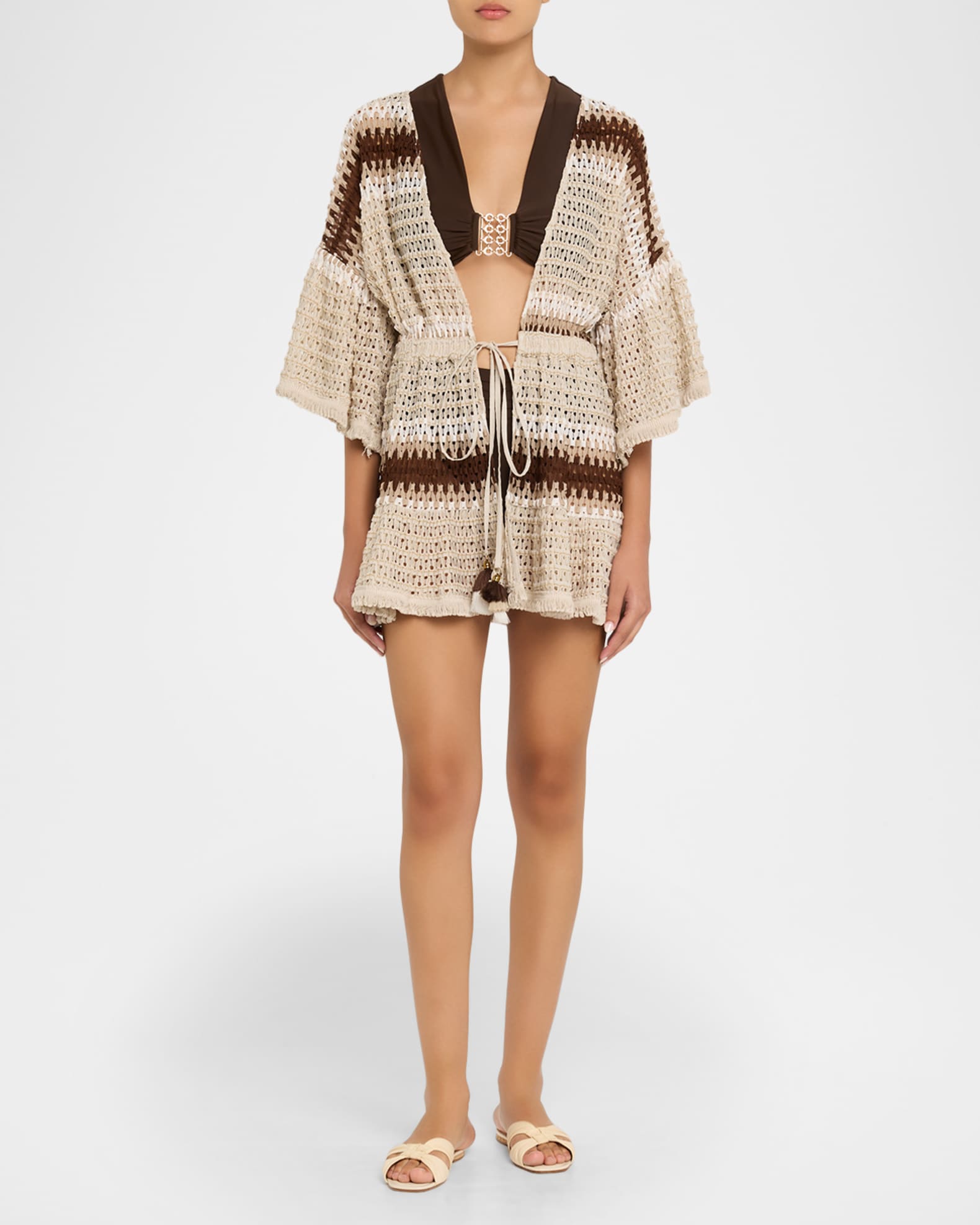 Ramy Brook Alethea Knit Coverup Mini Dress | Neiman Marcus