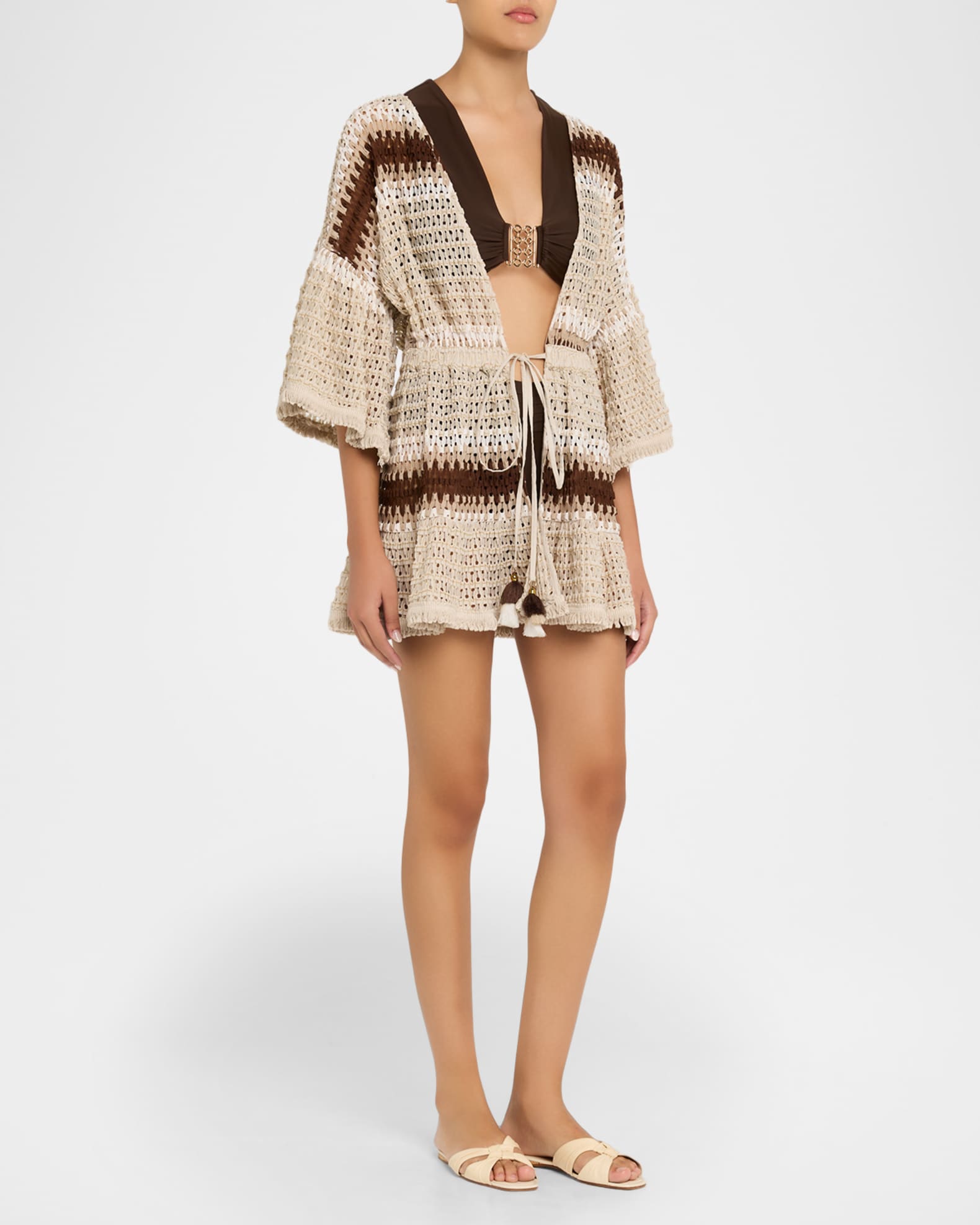 Ramy Brook Alethea Knit Coverup Mini Dress | Neiman Marcus