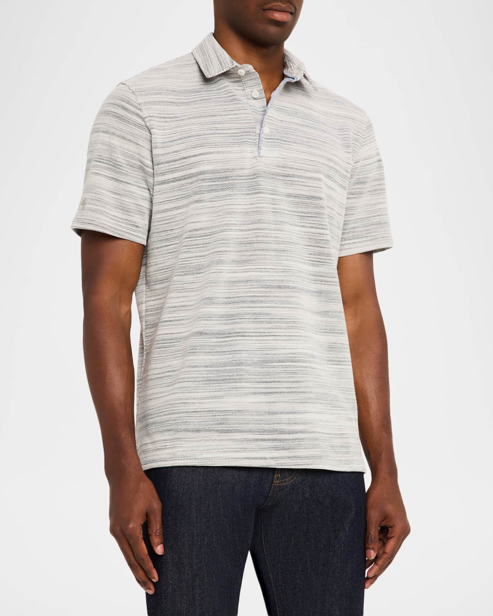 Robert Graham Men's Bogner Contrast-Placket Polo Shirt | Neiman Marcus