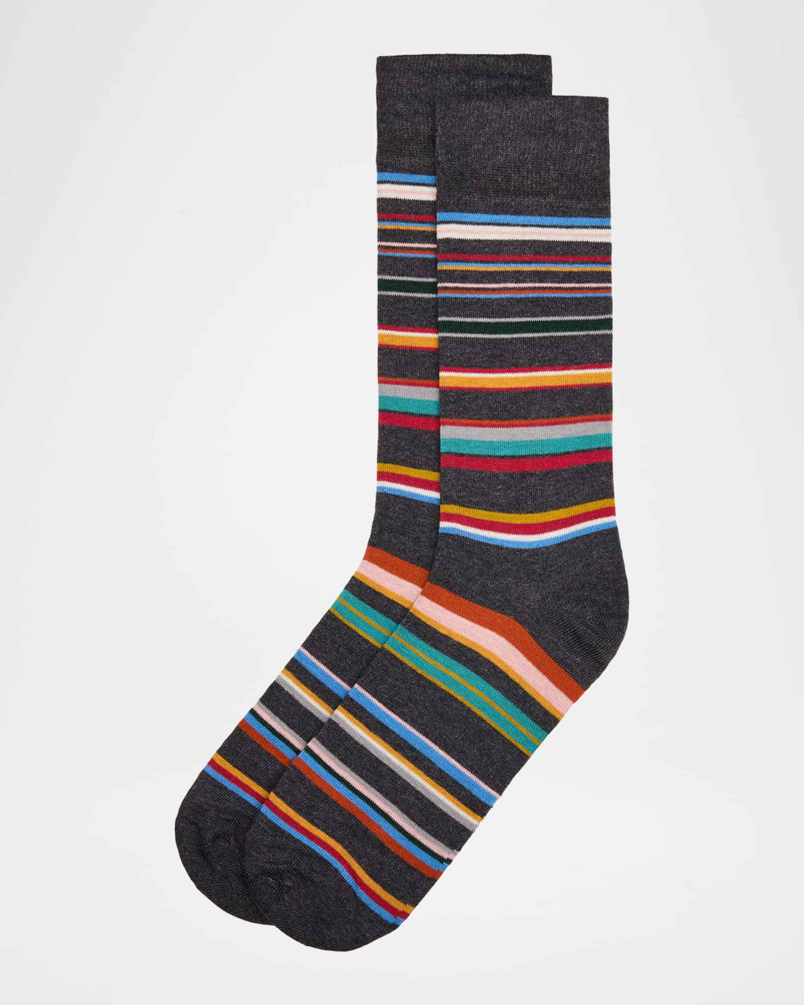 Paul Smith Men's Marek Color-Block Cotton Crew Socks | Neiman Marcus