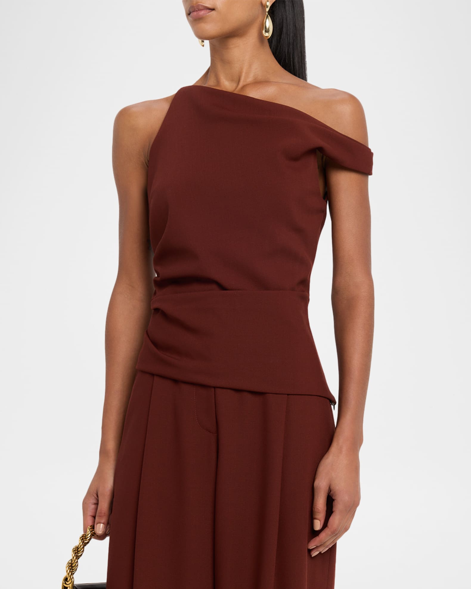 A.L.C. Leia Draped Asymmetric Top | Neiman Marcus