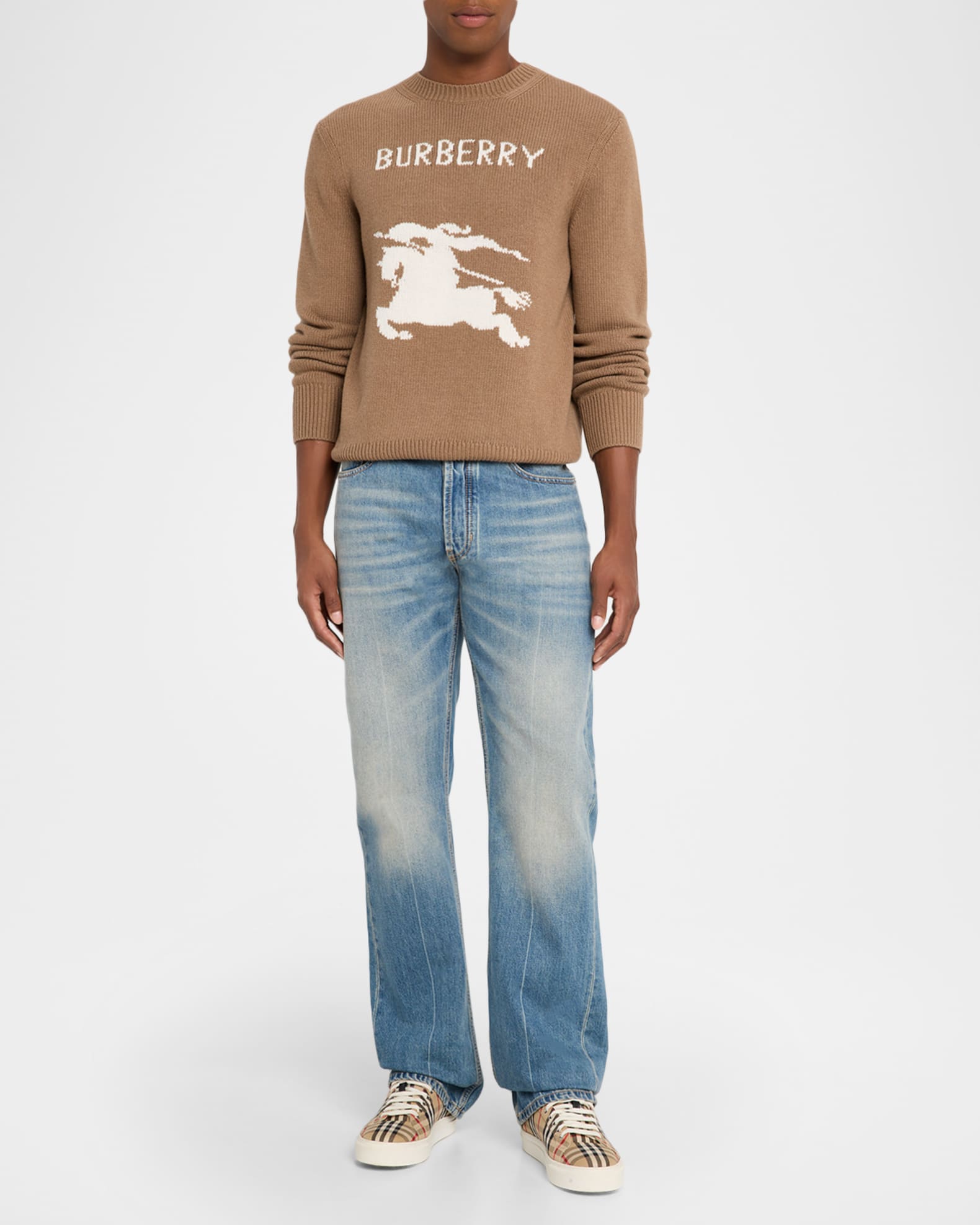 Burberry Men's EKD Knit Wool and Cashmere Crewneck Sweater | Neiman Marcus