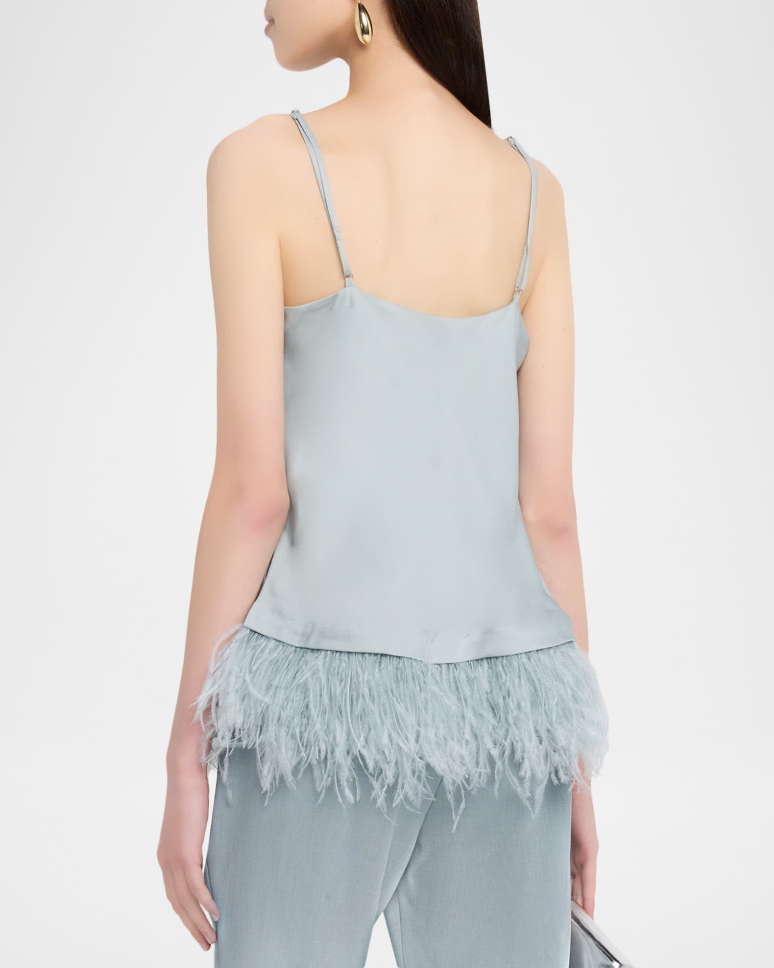 A.L.C. Eliza Feather Trimmed Camisole Top | Neiman Marcus