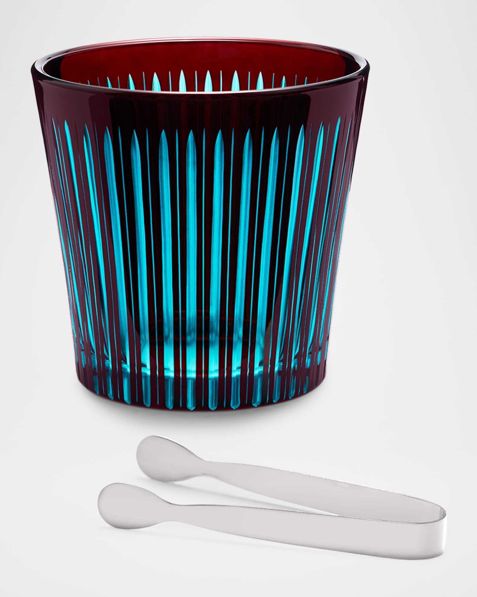 L'Objet Prism Ice Bucket with Tongs | Neiman Marcus