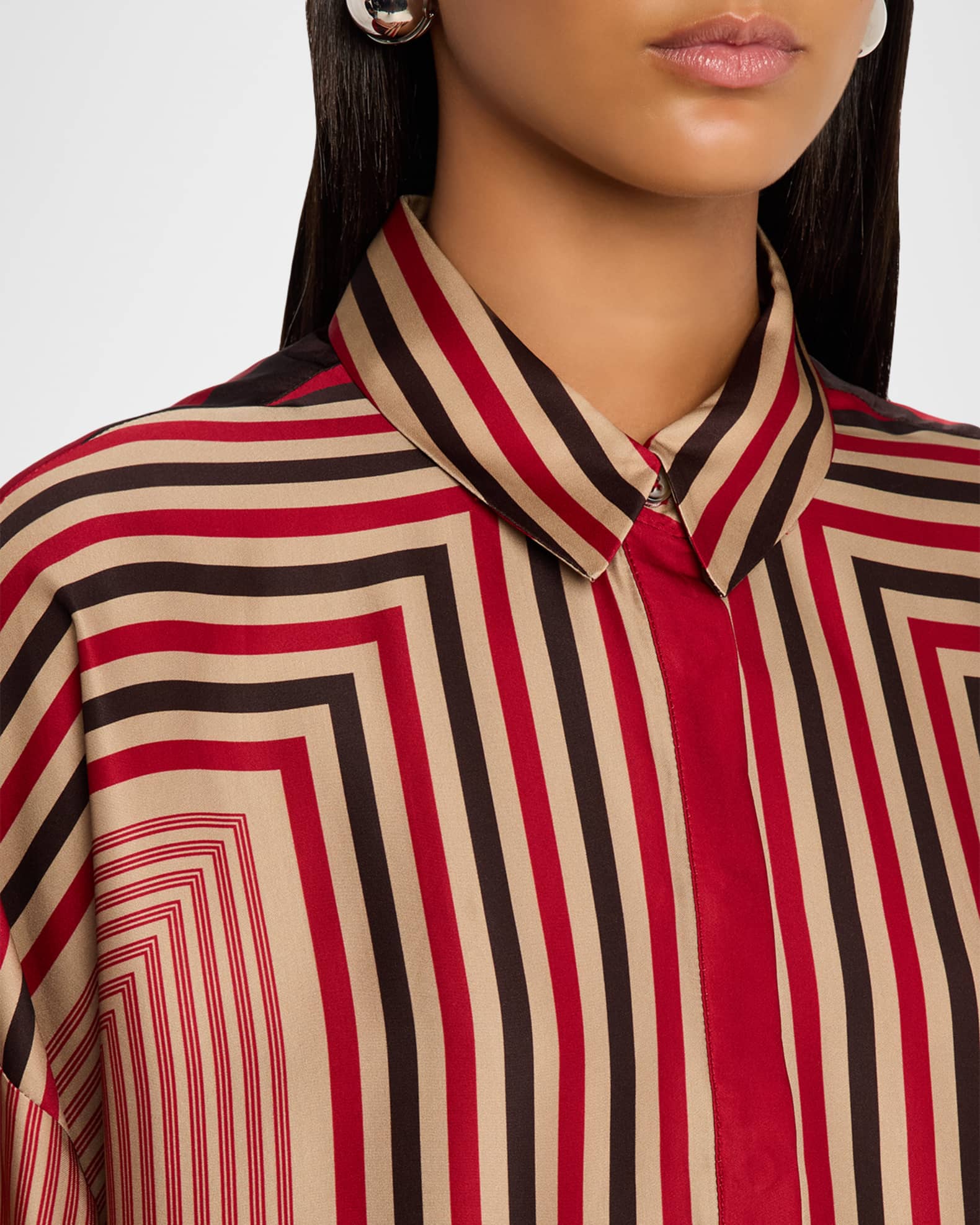Faithfull the Brand Cora Geometric Striped Shirt | Neiman Marcus