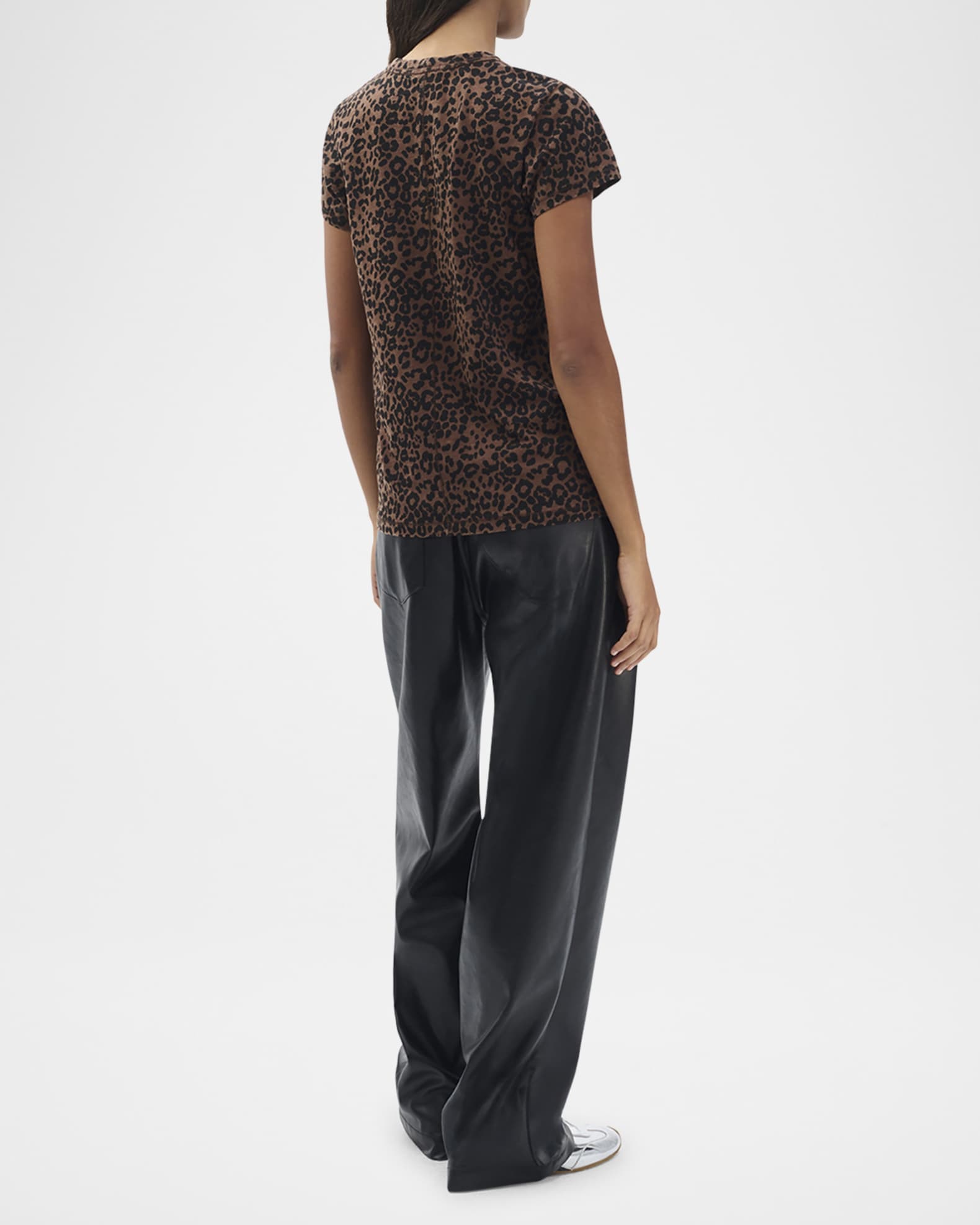 Rag & Bone Short-Sleeve Leopard Tee | Neiman Marcus