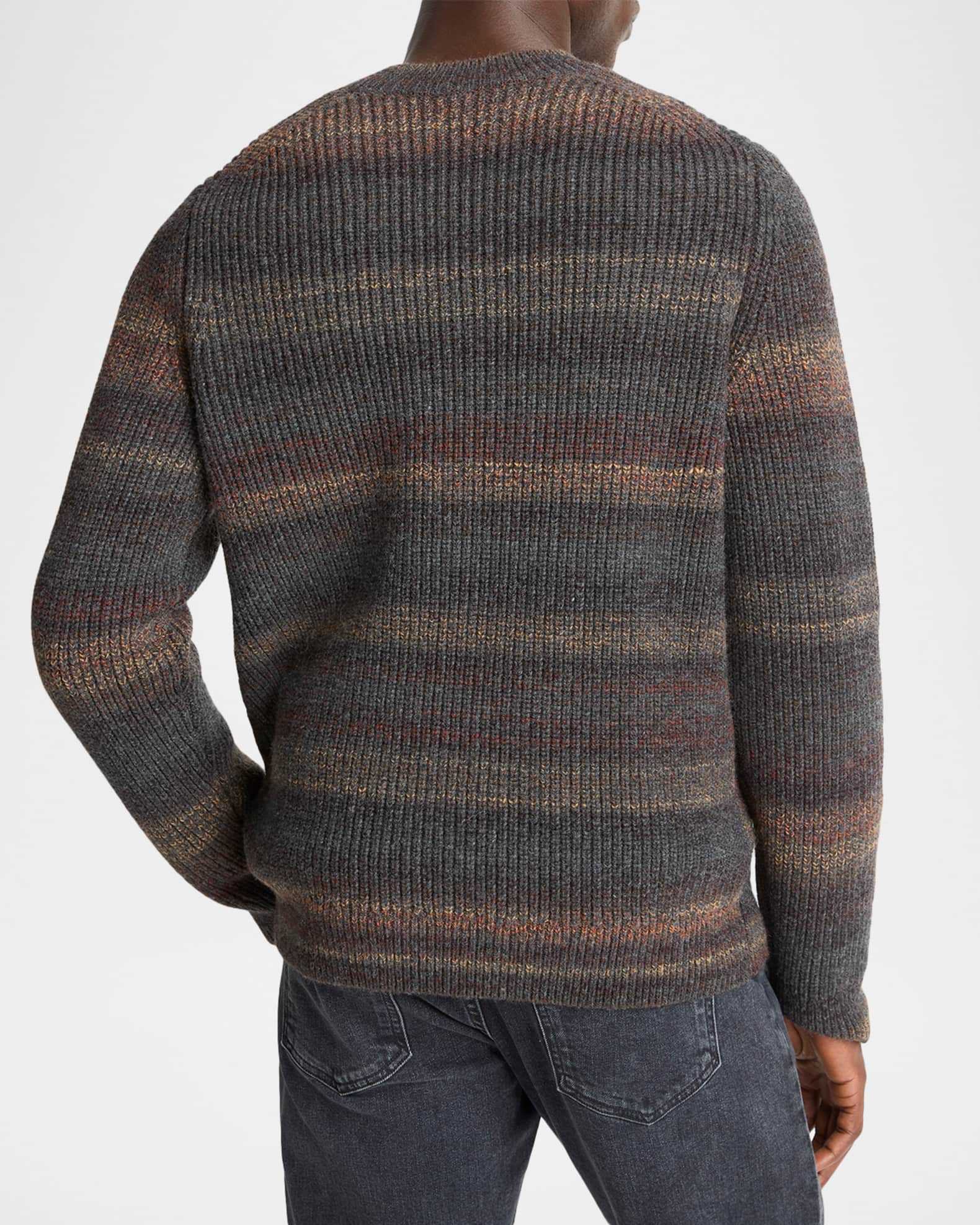 Vince Men's Space-Dye Shaker Wool-Blend Crewneck Sweater | Neiman Marcus