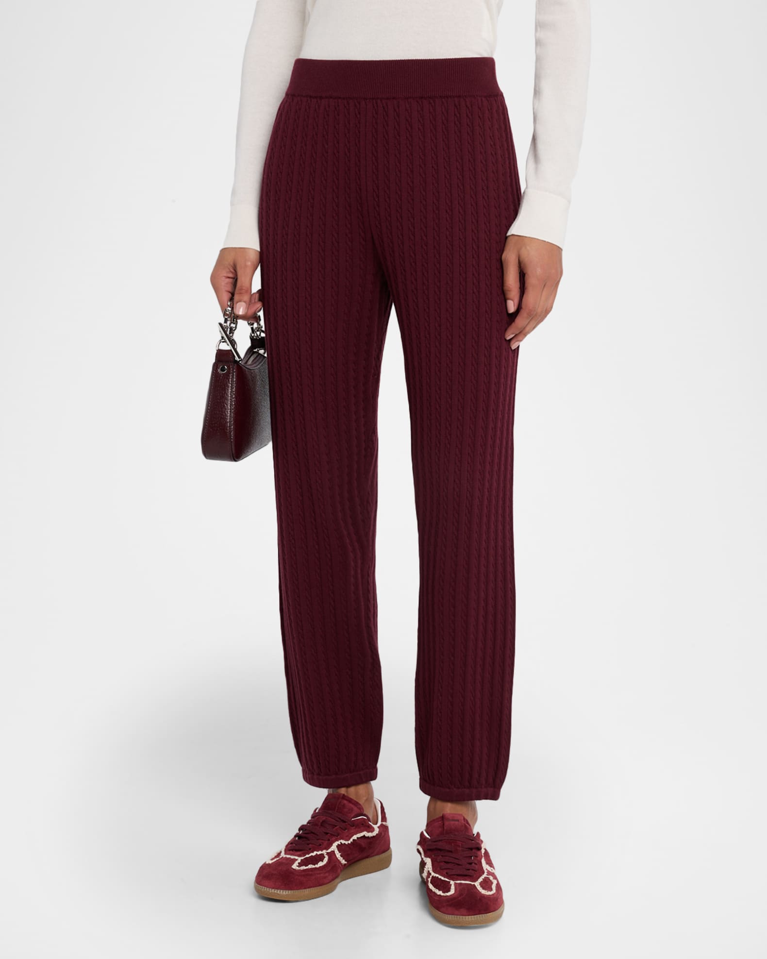 SIMKHAI Tillie Cashmere-Cotton Travel Pants | Neiman Marcus