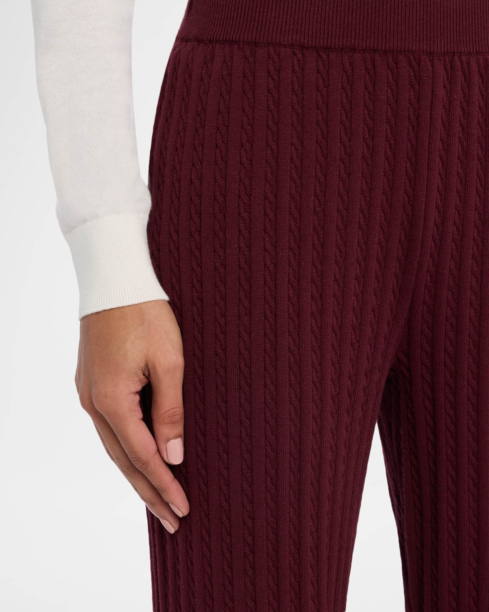 SIMKHAI Tillie Cashmere-Cotton Travel Pants | Neiman Marcus