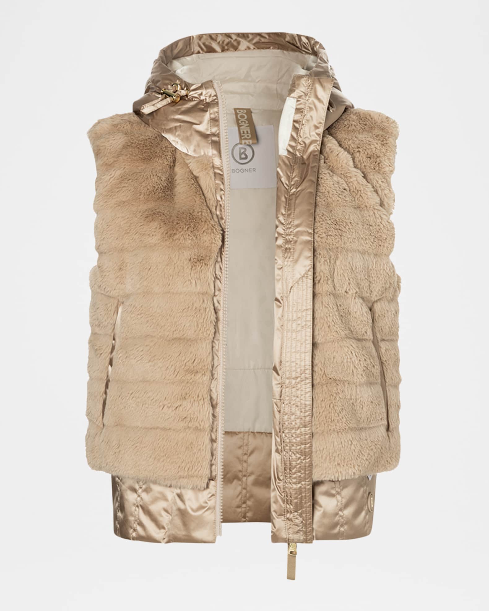 Bogner Yumi Faux Fur Down Vest | Neiman Marcus