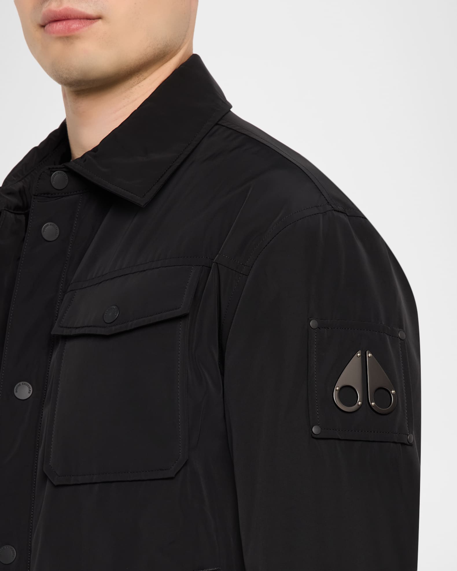 Moose Knuckles Men's Jacques Bunny Shirt Jacket | Neiman Marcus