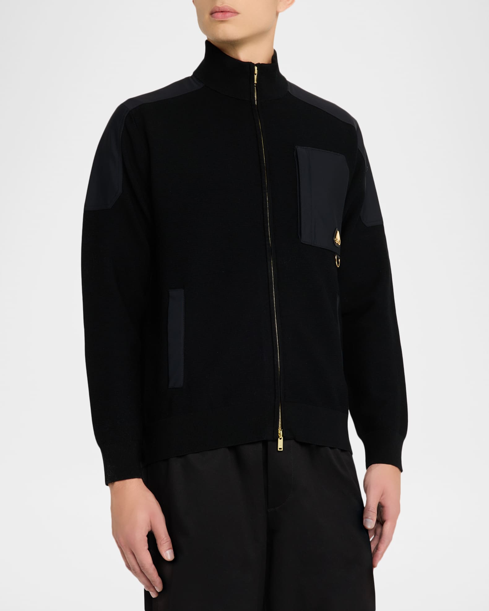 Moose Knuckles Men's Elowan Full-Zip Sweater | Neiman Marcus