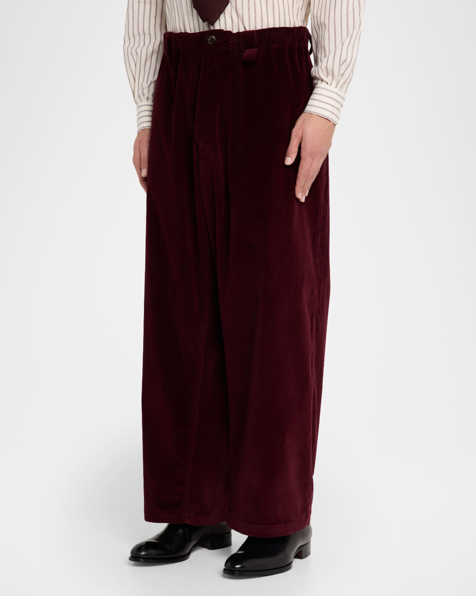 Willy Chavarria Men's Velvet Toluca Pants | Neiman Marcus