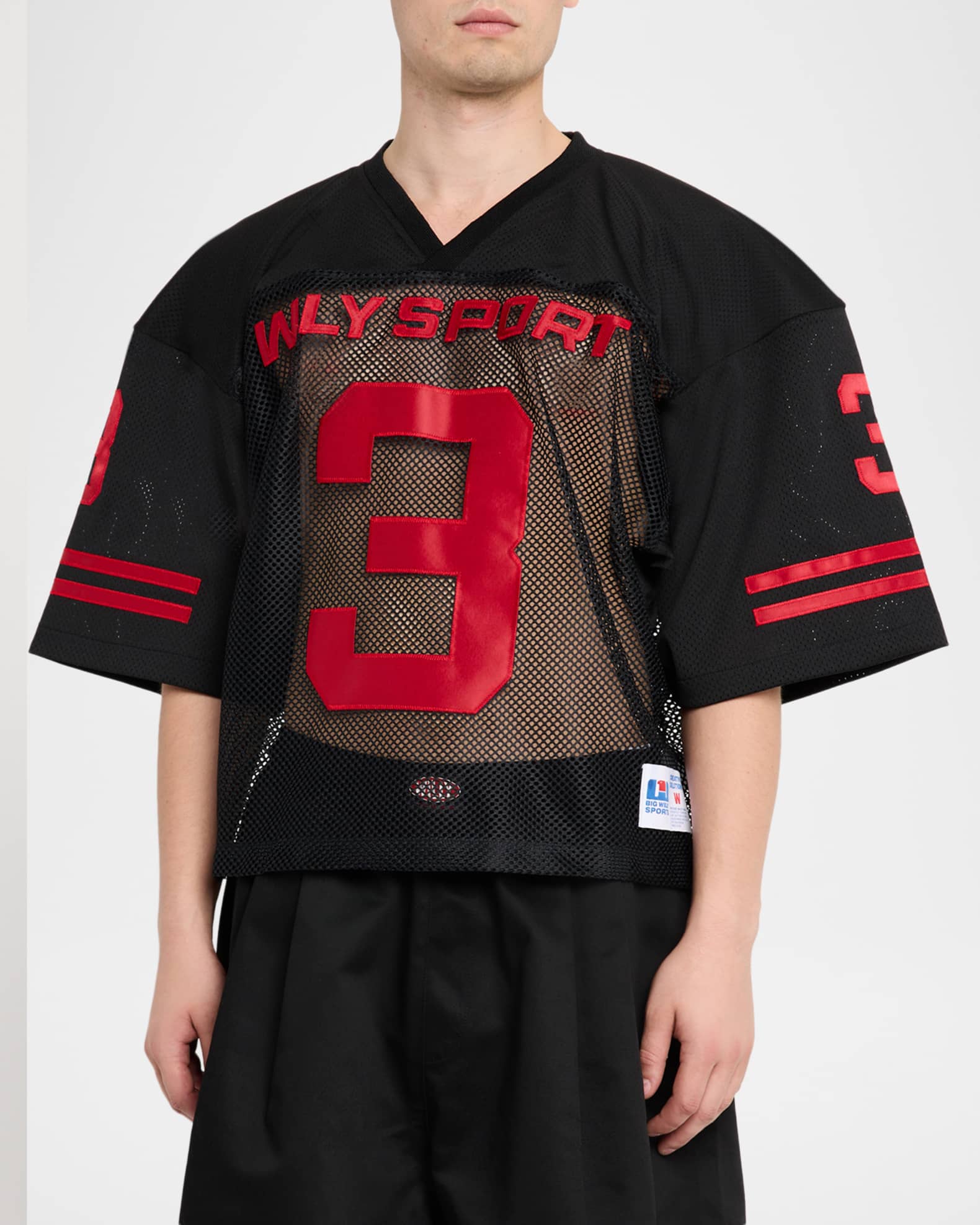Willy Chavarria Men's Willy Mesh Football Jersey | Neiman Marcus