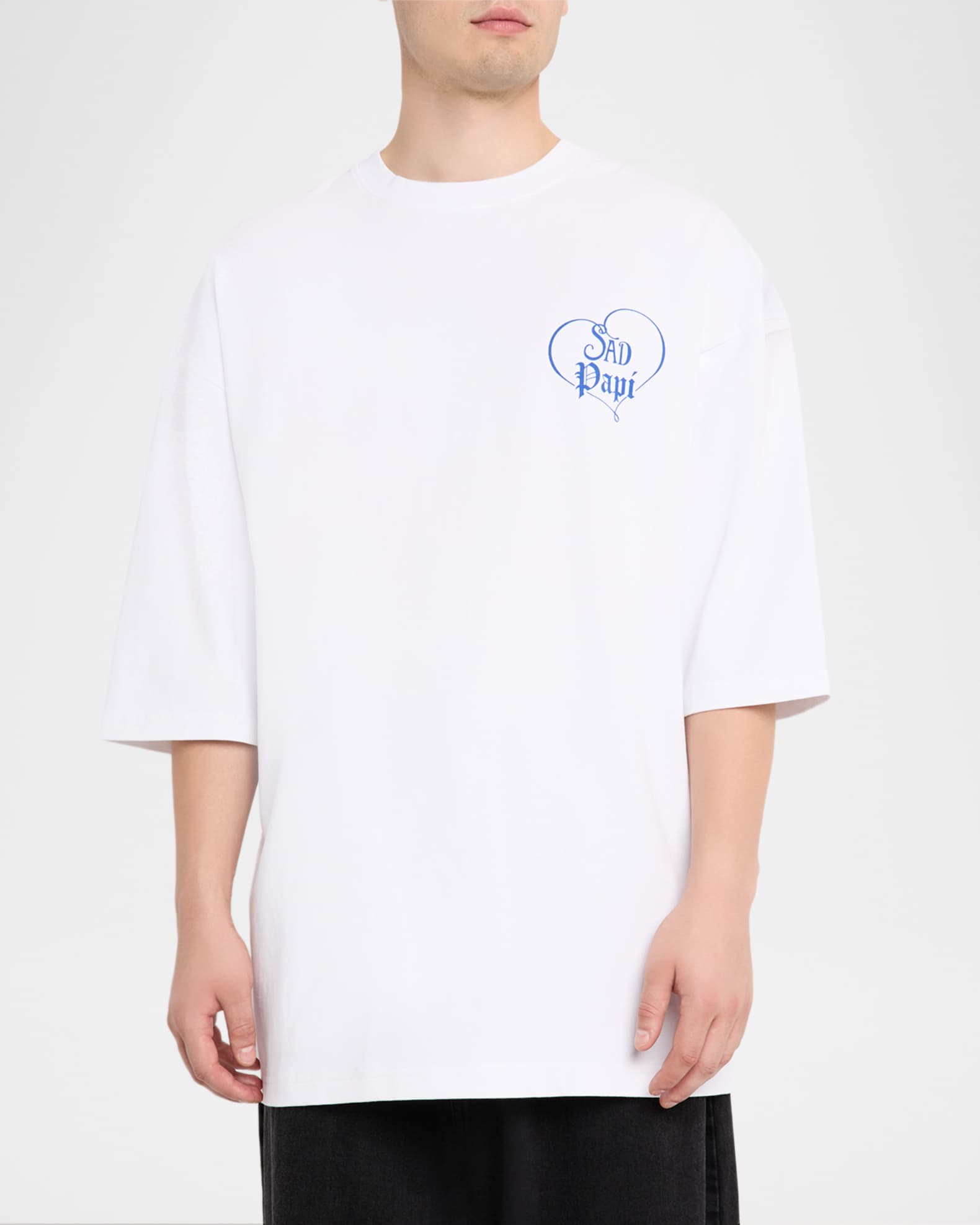 Willy Chavarria Men's Precious Sad Papi Cotton T-Shirt | Neiman Marcus