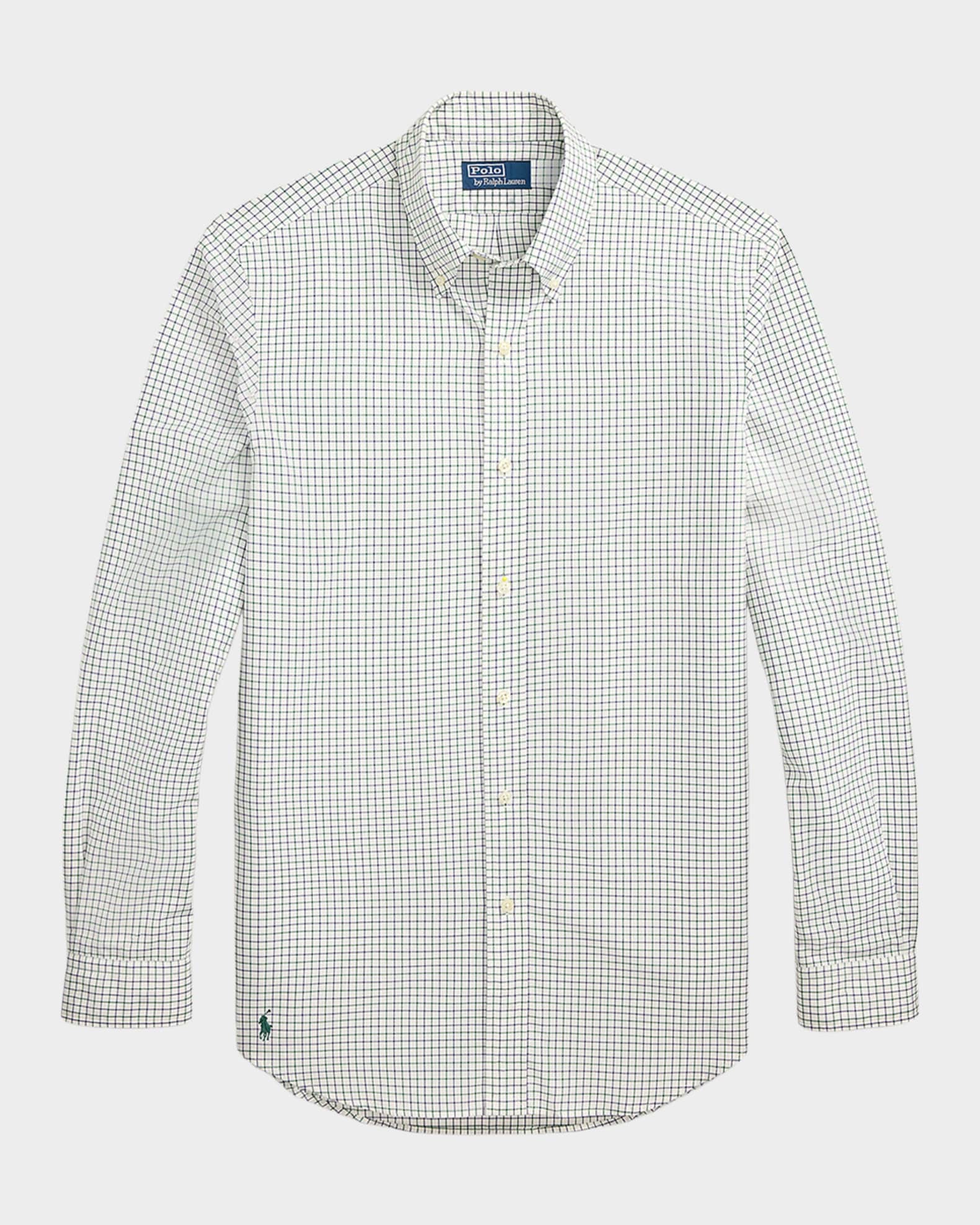 Polo Ralph Lauren Men's Classic-Fit Tattersall Poplin Sport Shirt ...