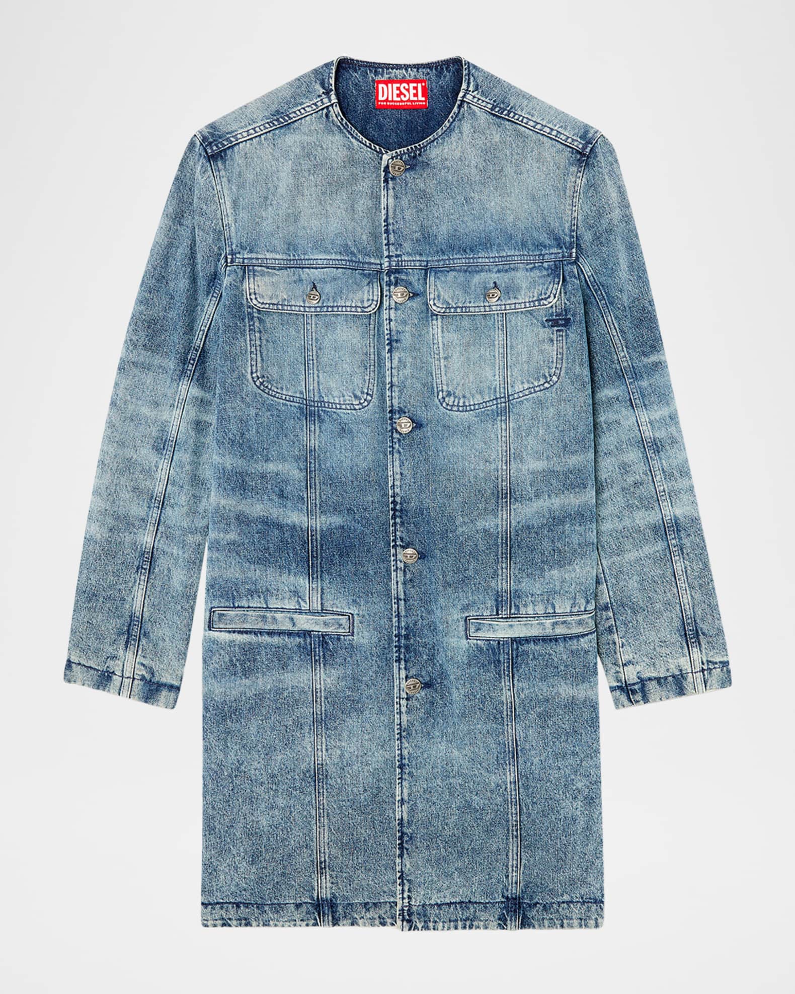 Diesel Men's Long Denim Jacket | Neiman Marcus