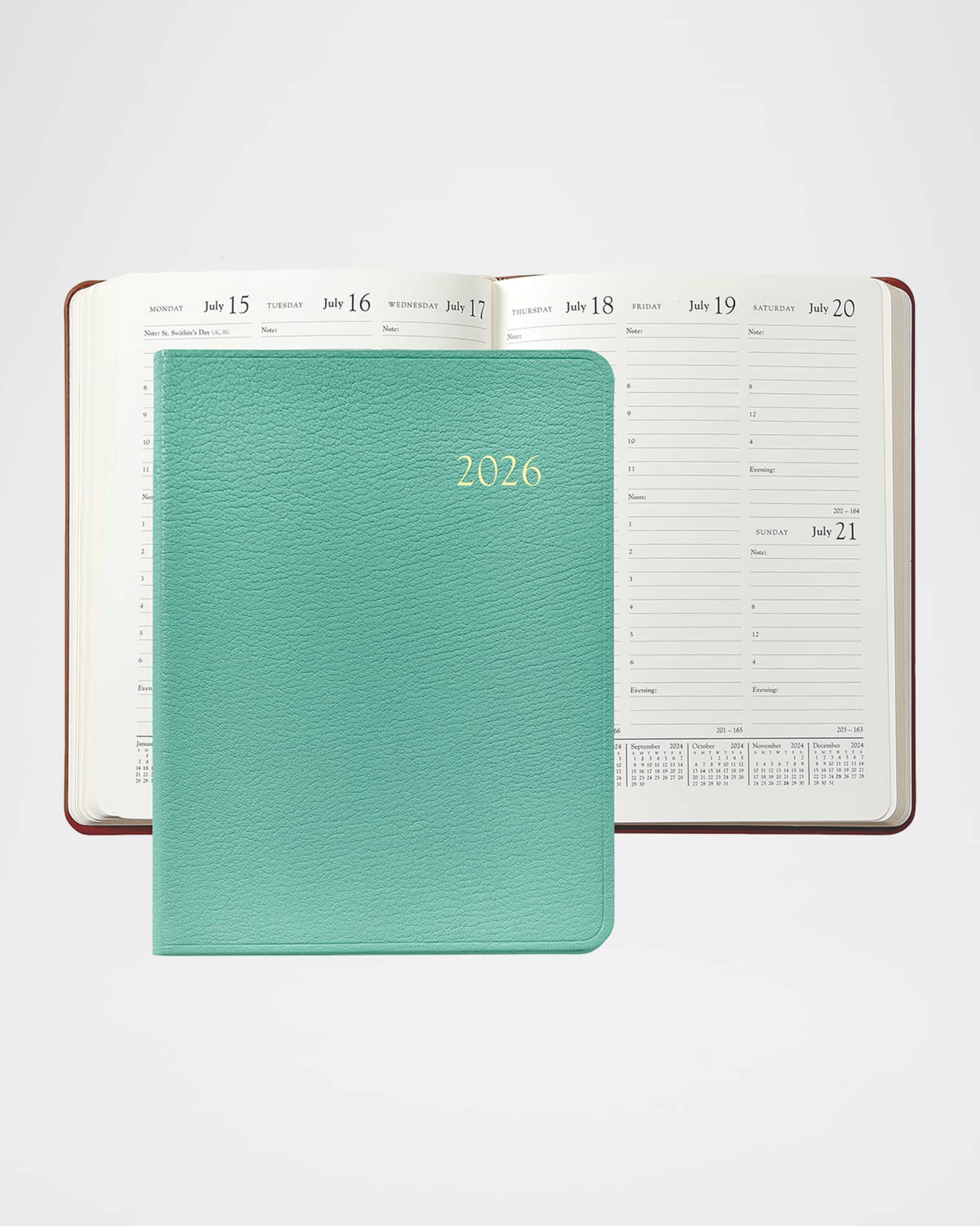 Graphic Image 2026 Leather Desk Diary | Neiman Marcus