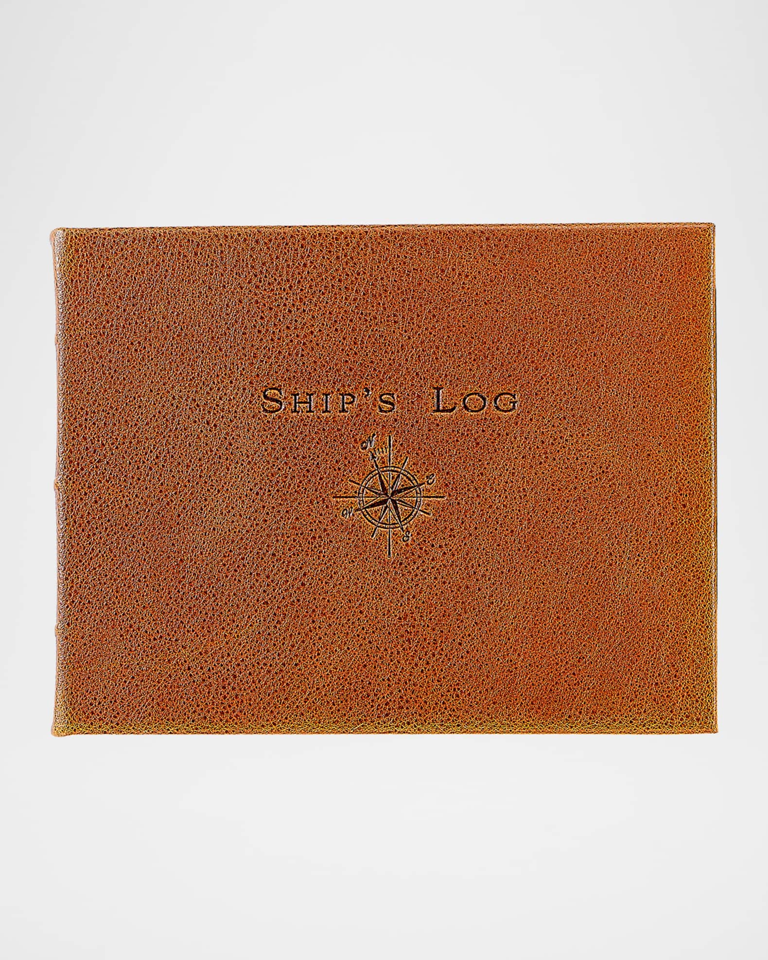 Graphic Image Leather-Bound Ship's Log | Neiman Marcus