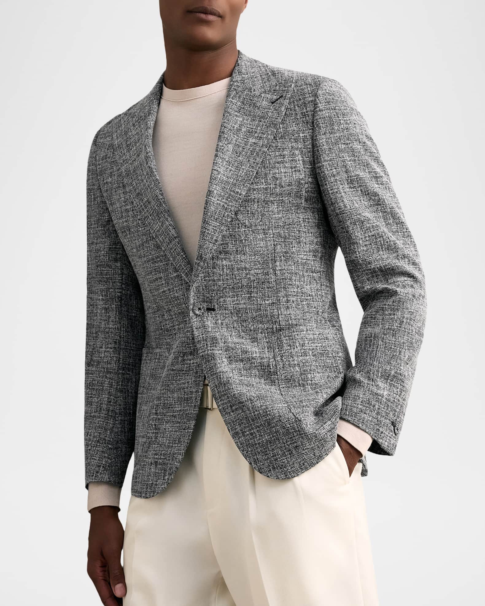 Reiss Men's Textured Melange Slim-Fit Jacket | Neiman Marcus