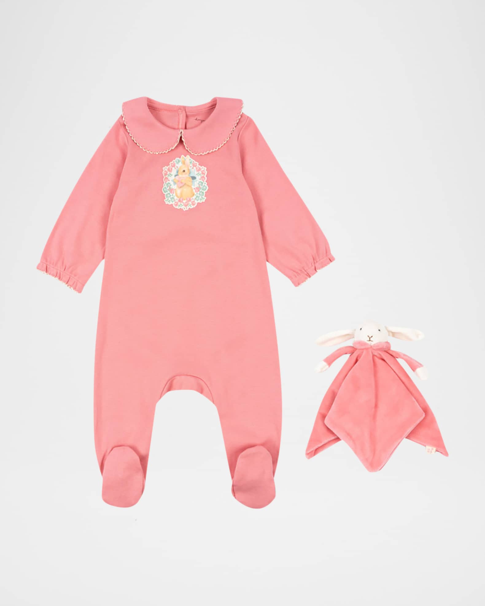 Konges Slojd Girl's Coty Picot Coverall & Lovie Gift Set, Size 0M-9M ...