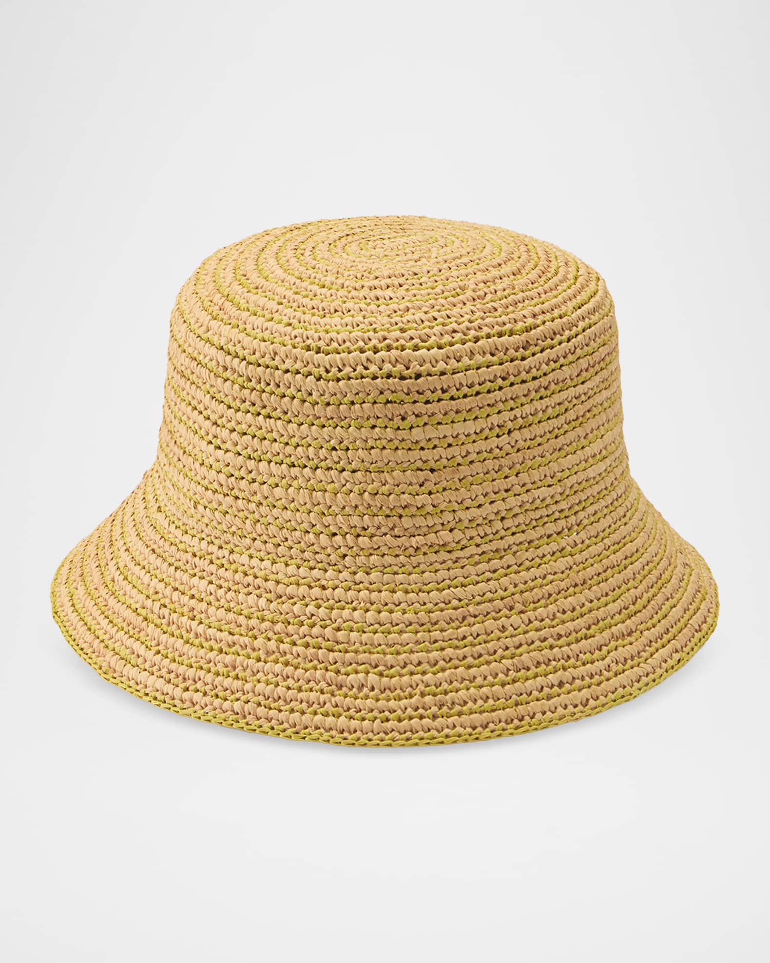 Helen Kaminski Nala Raffia Crochet Bucket Hat | Neiman Marcus