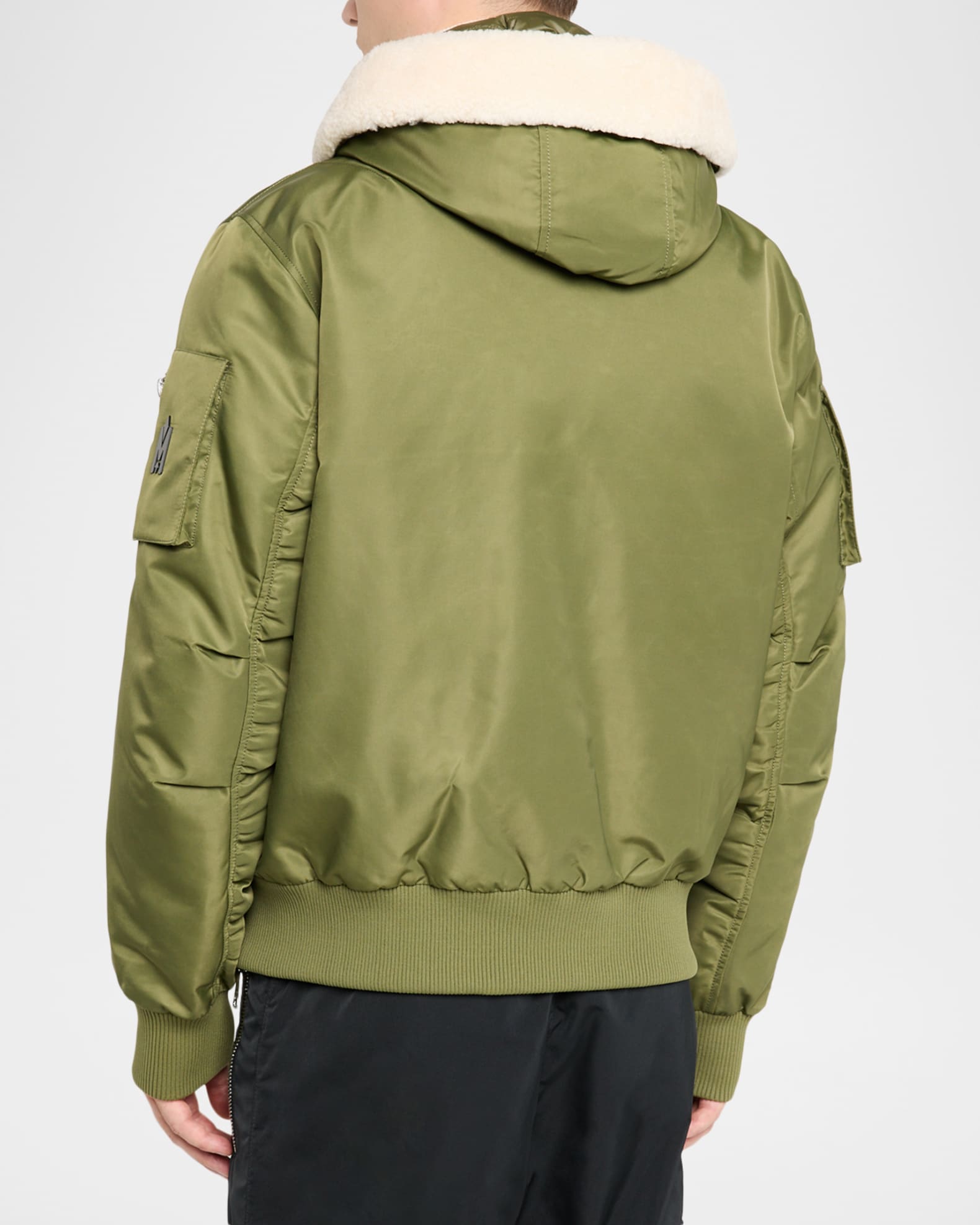 Mackage Men's August Bomber Jacket with Shearling-Trimmed Hood | Neiman ...