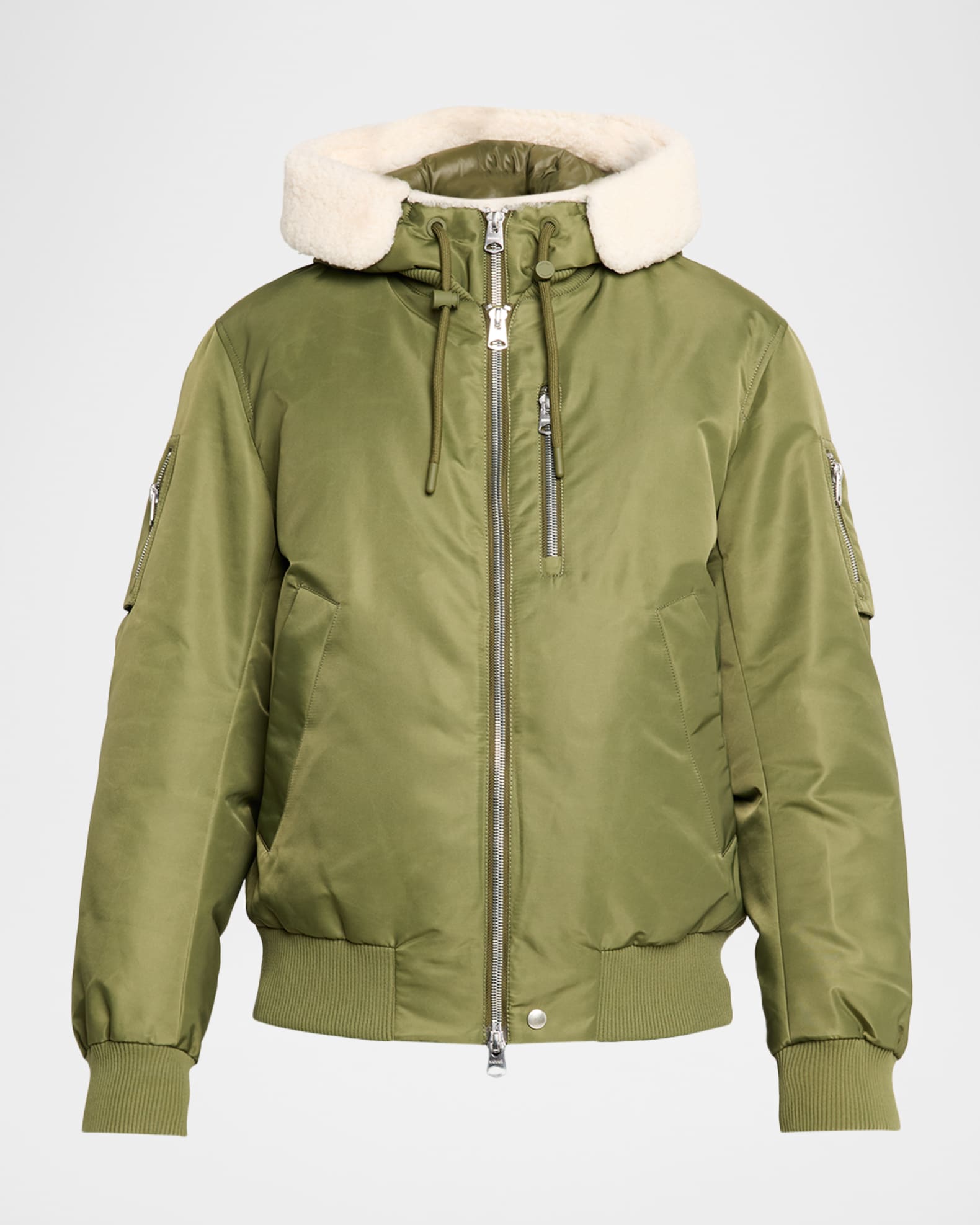 Mackage Men's August Bomber Jacket with Shearling-Trimmed Hood | Neiman ...
