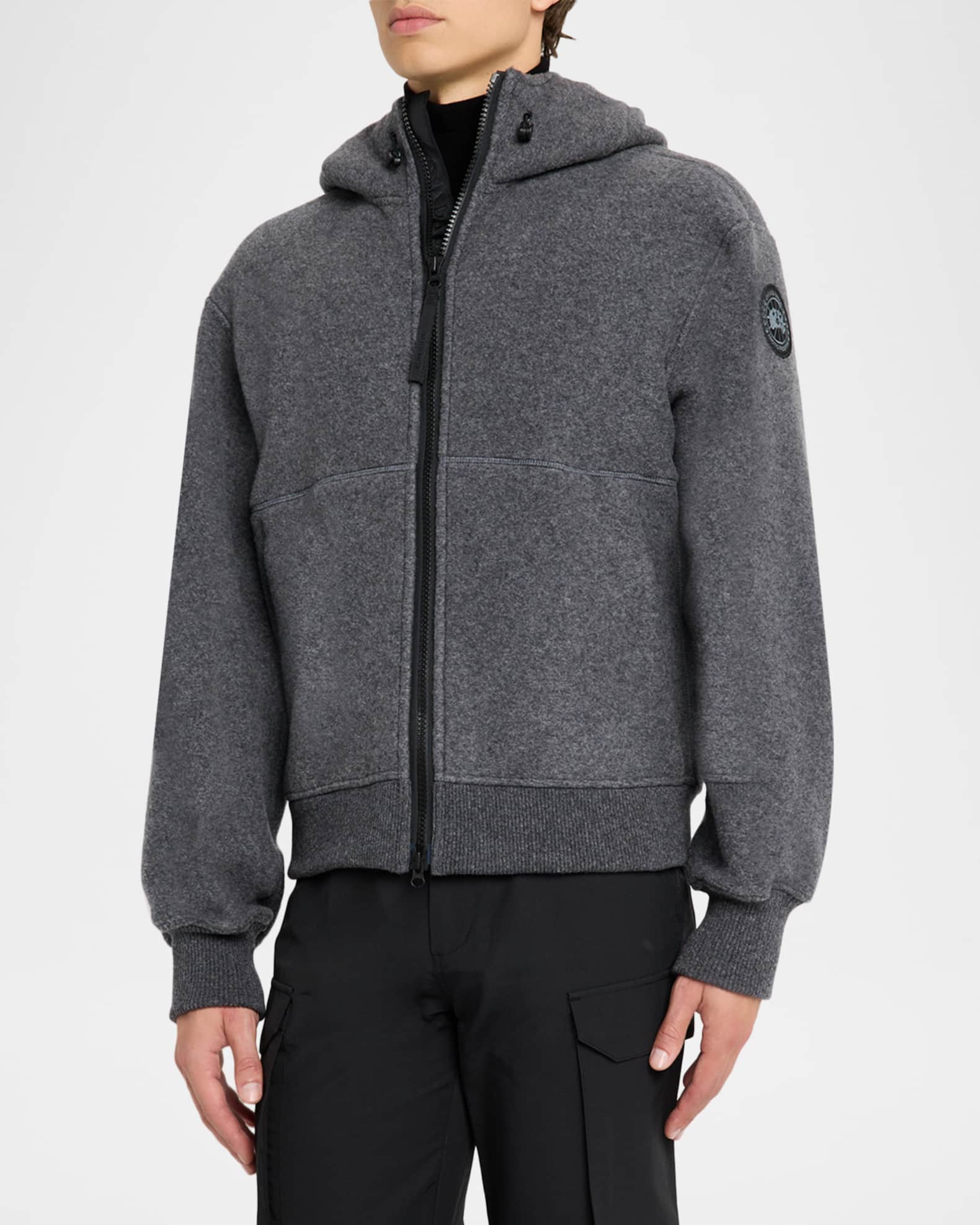 Canada Goose Men's Chilliwack Fleece Hooded Bomber Jacket | Neiman Marcus