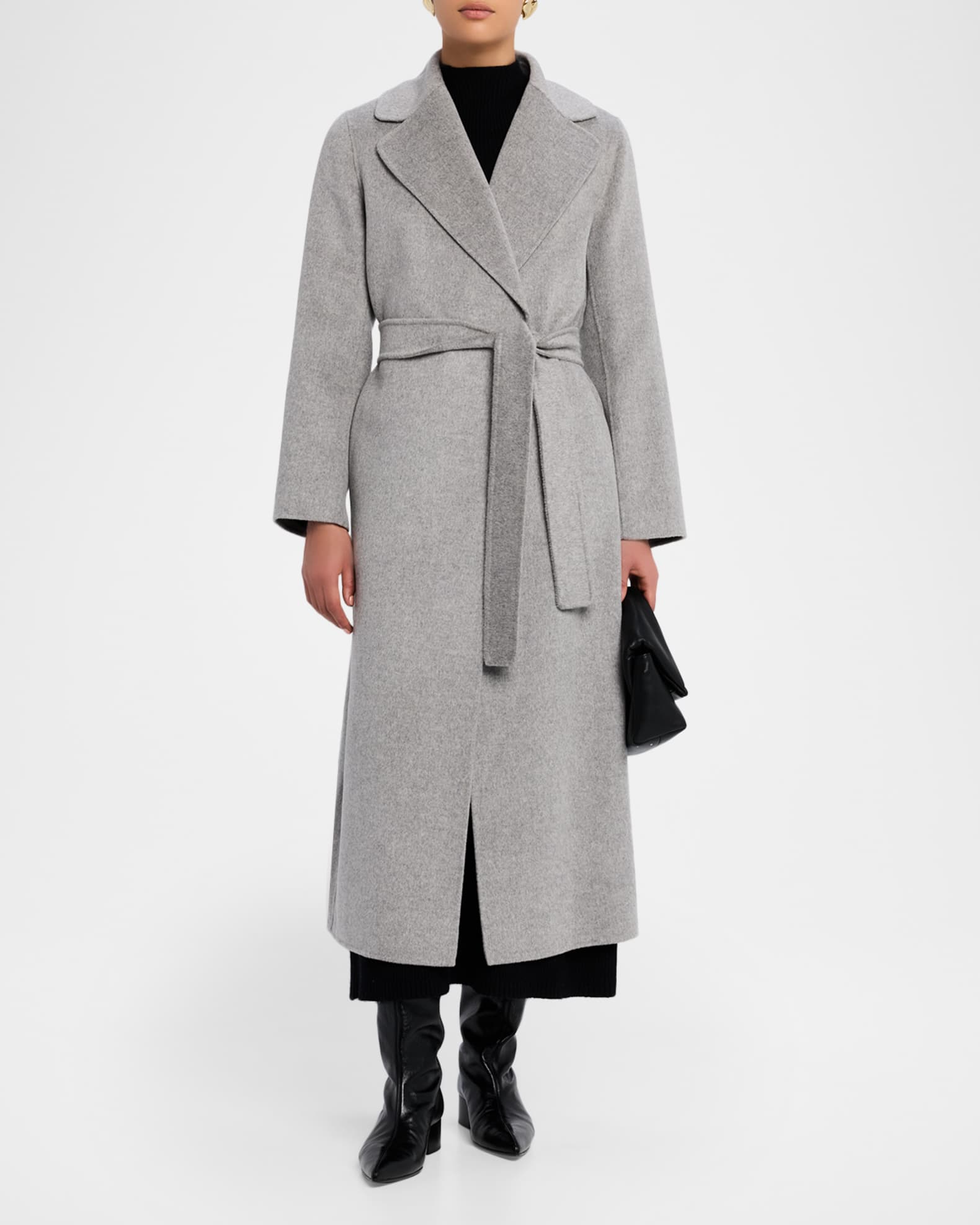 Max Mara Long Wool-Cashmere Coat | Neiman Marcus