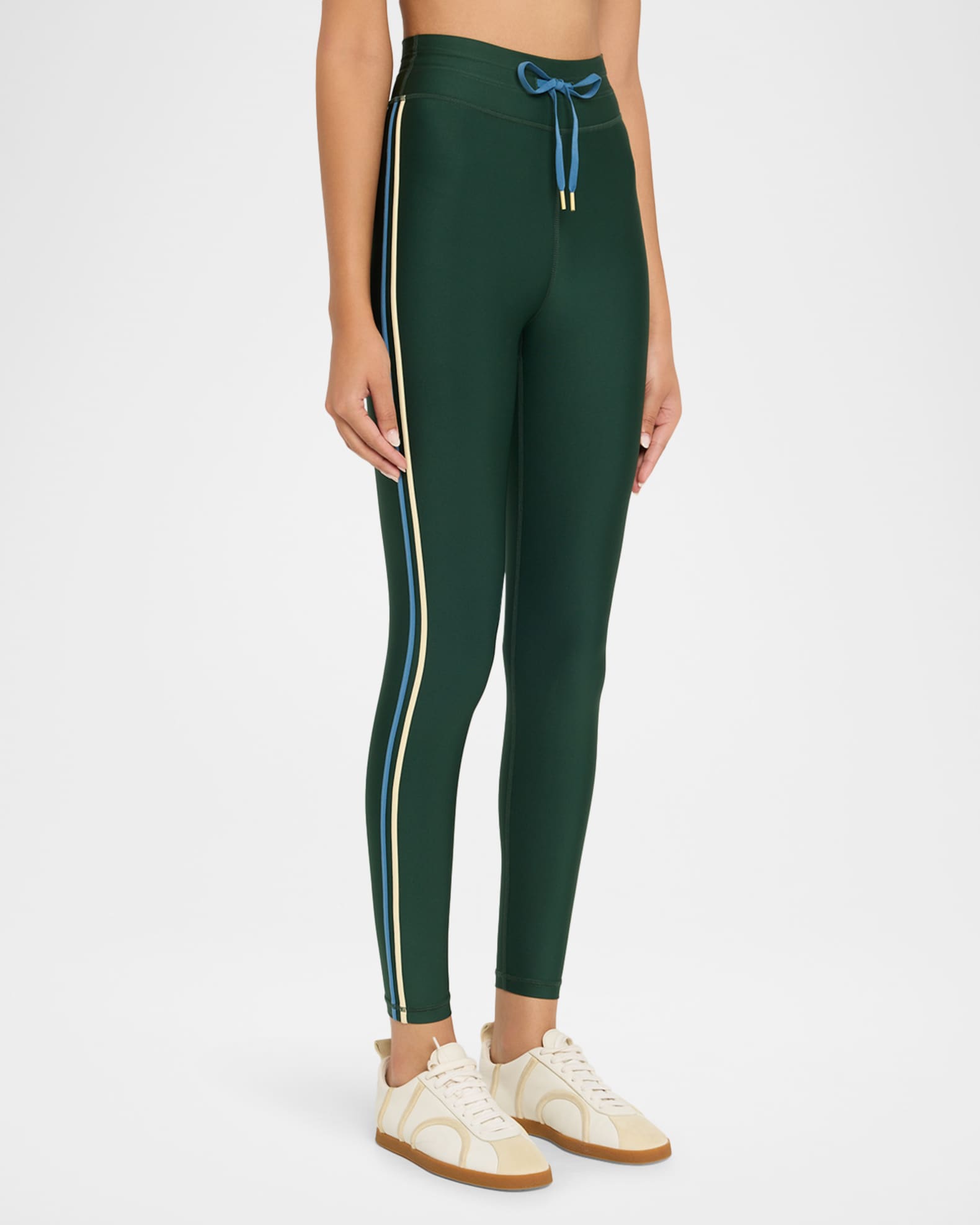 The Upside Maneki Drawstring Midi Leggings, 25"L | Neiman Marcus
