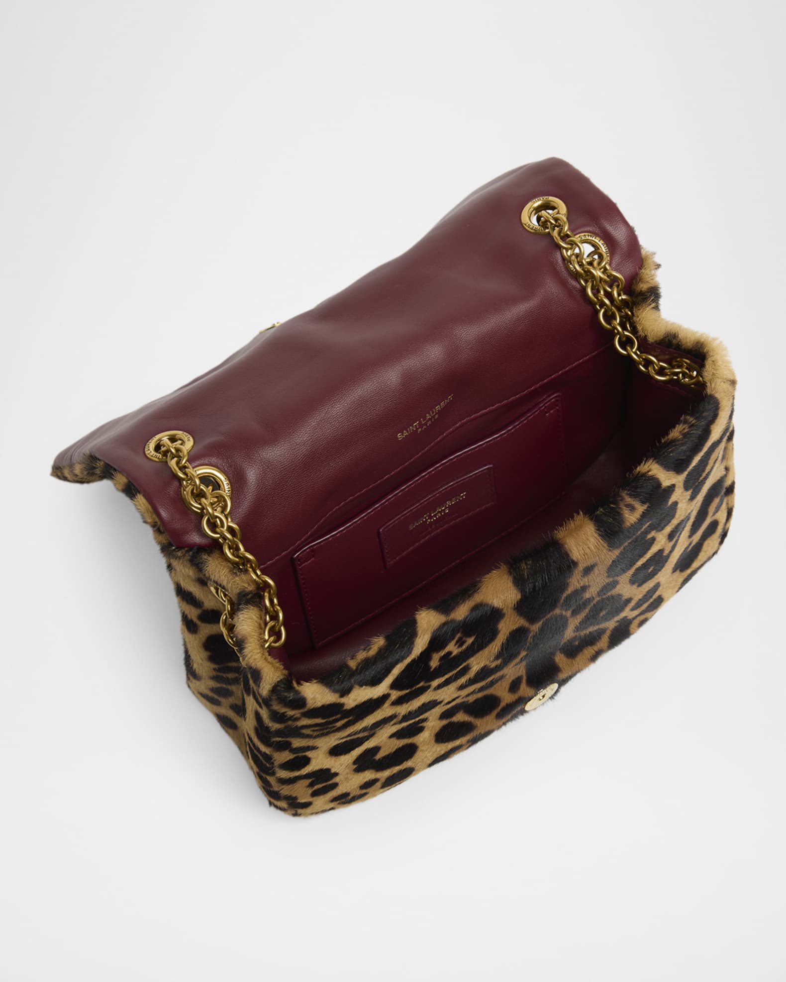 Saint Laurent Jamie 4 YSL Shoulder Bag in Animal-Print Calf Hair ...