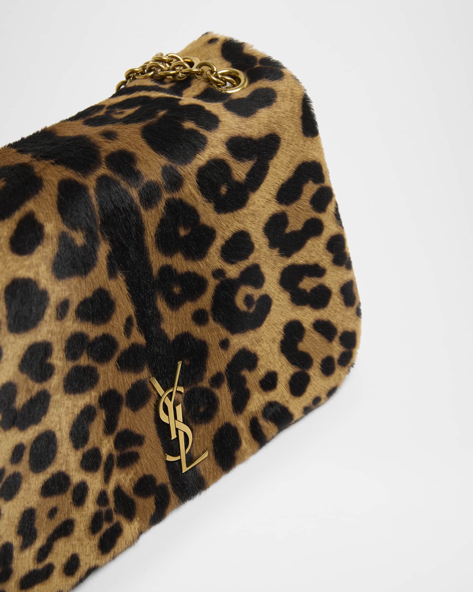 Saint Laurent Jamie 4 YSL Shoulder Bag in Animal-Print Calf Hair ...