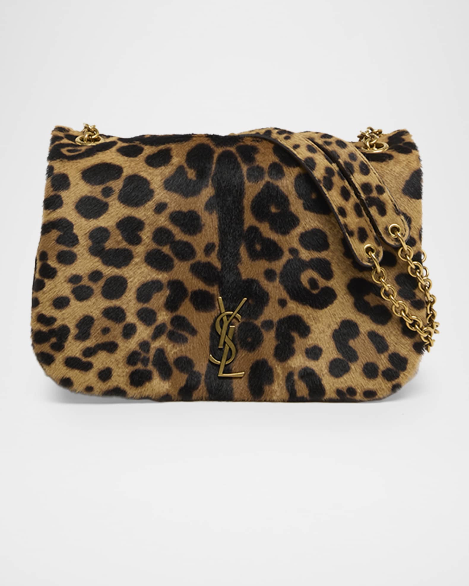 Saint Laurent Jamie 4 YSL Shoulder Bag in Animal-Print Calf Hair ...