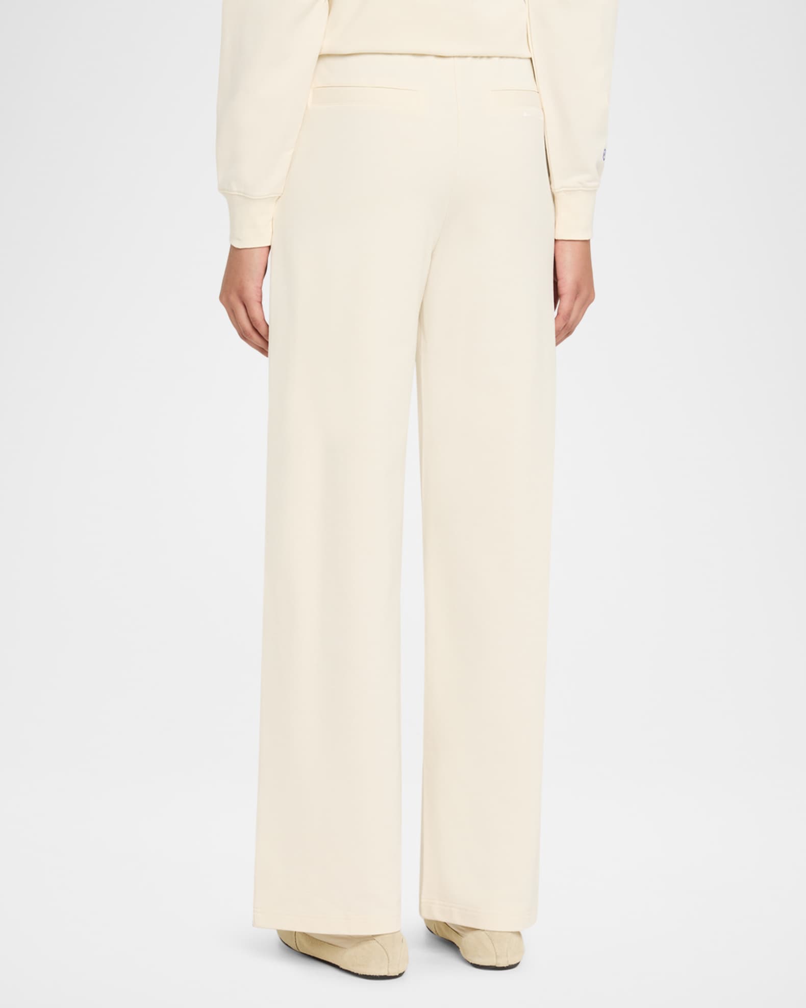 The Upside Hamsa Milou Pintuck Wide-Leg Sweatpants | Neiman Marcus