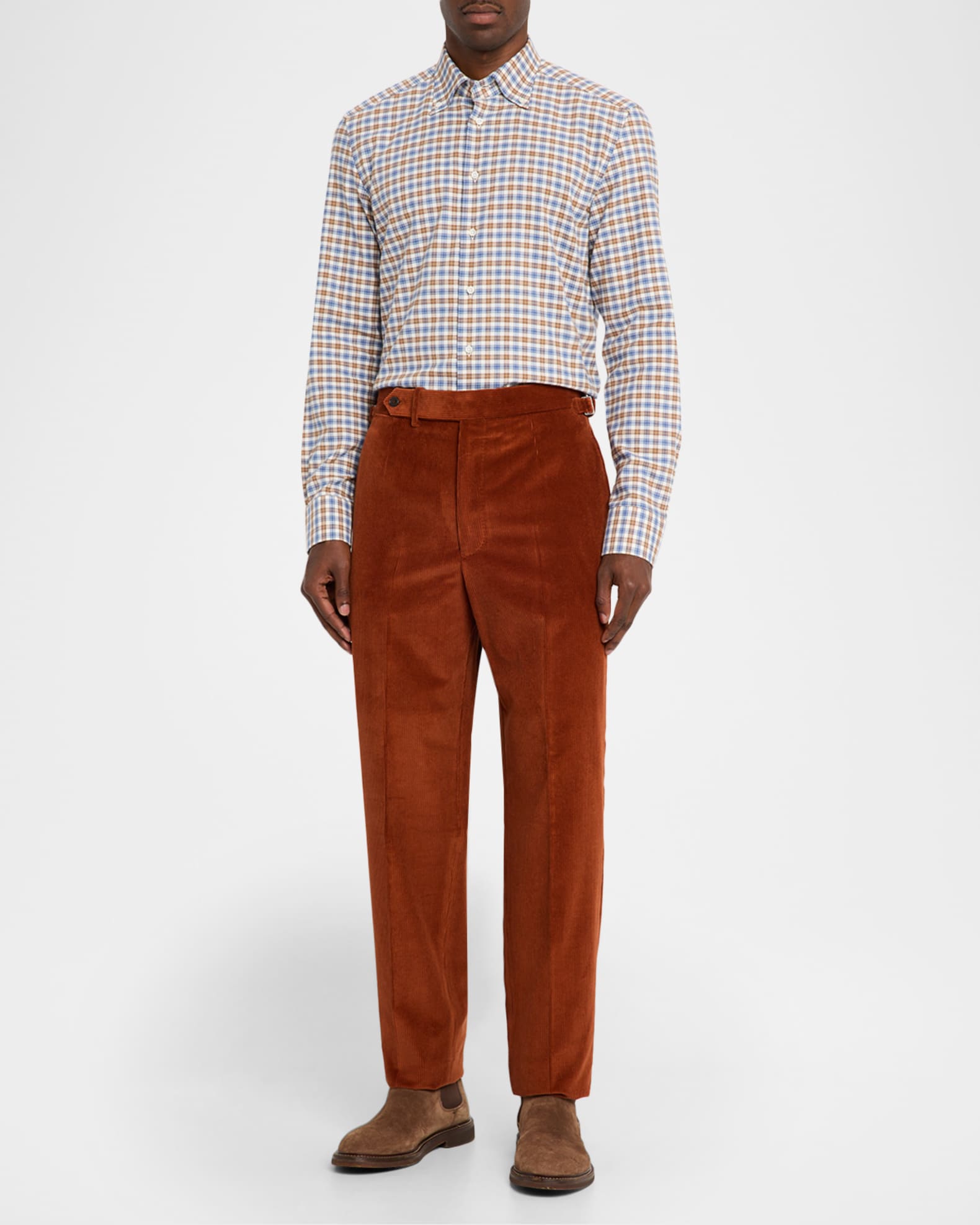 dunhill Men's Cotton-Cashmere Corduroy Pants | Neiman Marcus